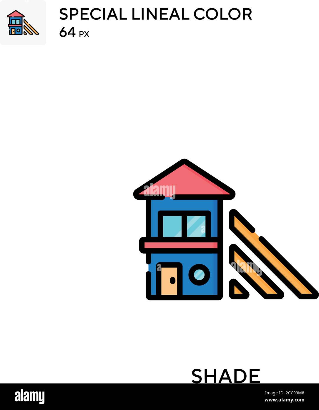 Shade Special lineal color vector icon. Illustration symbol design ...