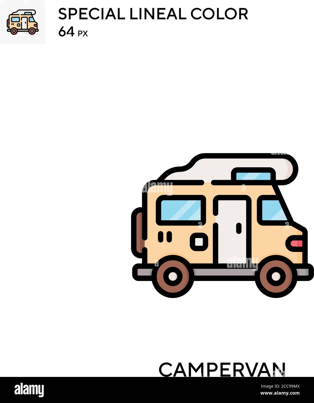 Campervan Special lineal color vector icon. Illustration symbol design ...