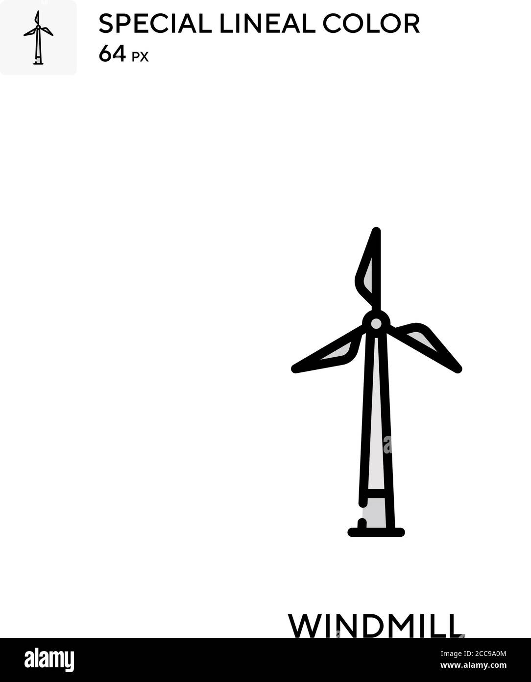 Windmill Special lineal color vector icon. Illustration symbol design ...