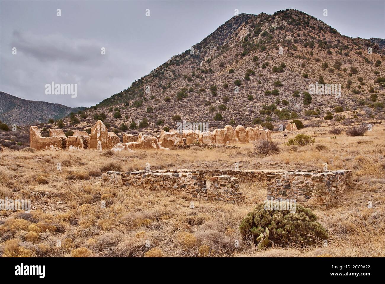 Ruins of cavalry barracks in Fort Bowie, Arizona, USA Stock Photo - Alamy