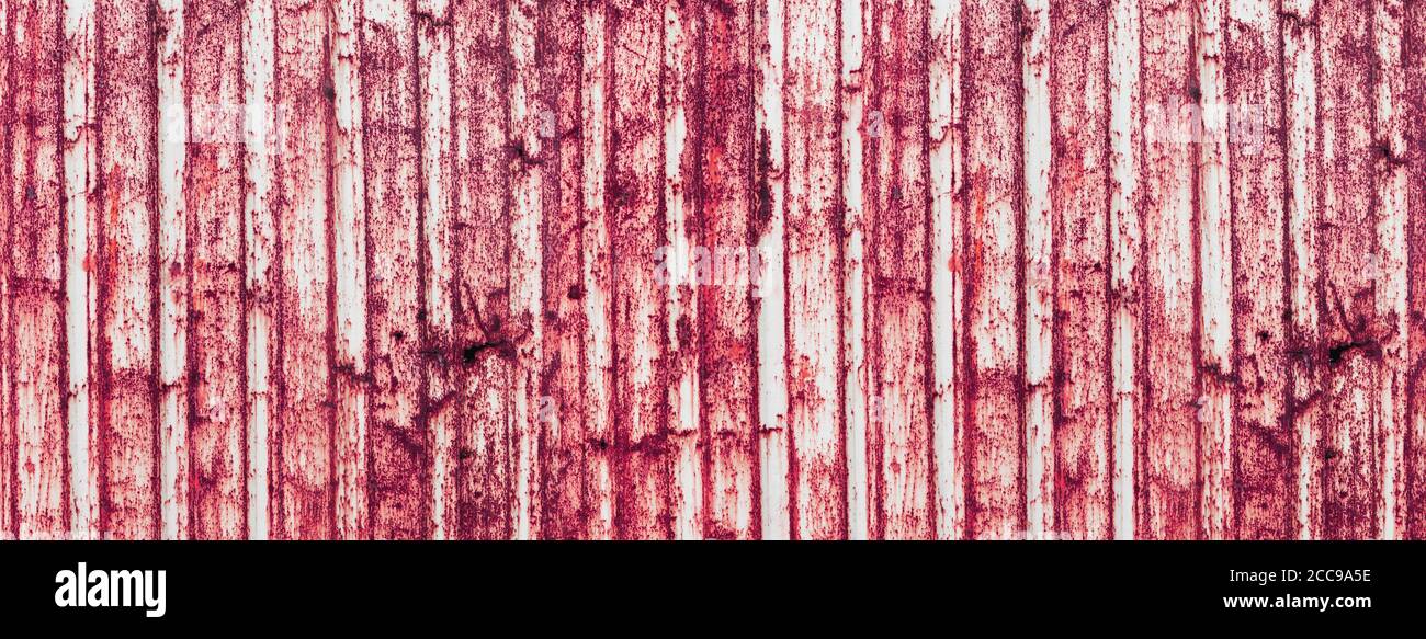 grunge red pink rusty metal striped texture industrial banner ...