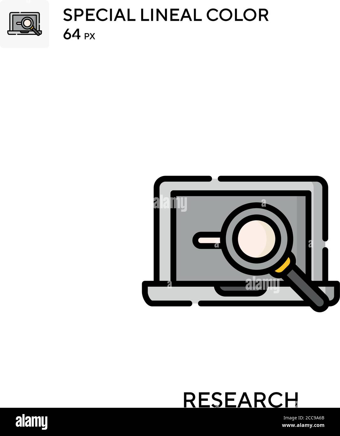 Research Special lineal color vector icon. Illustration symbol design ...