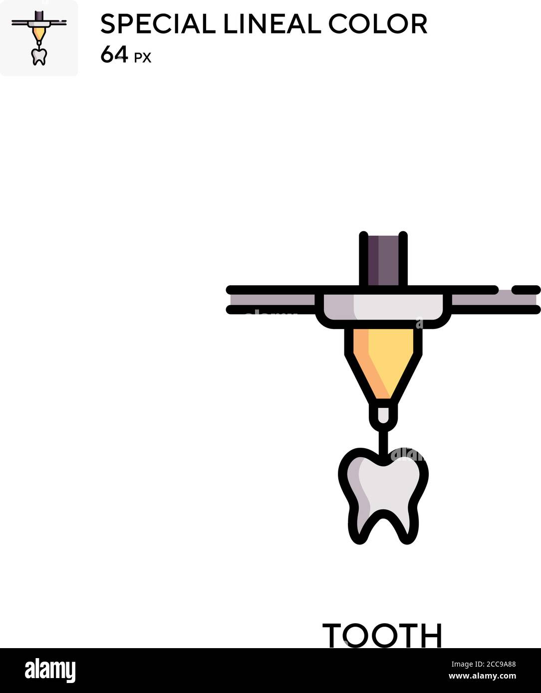 Tooth Special lineal color vector icon. Illustration symbol design ...