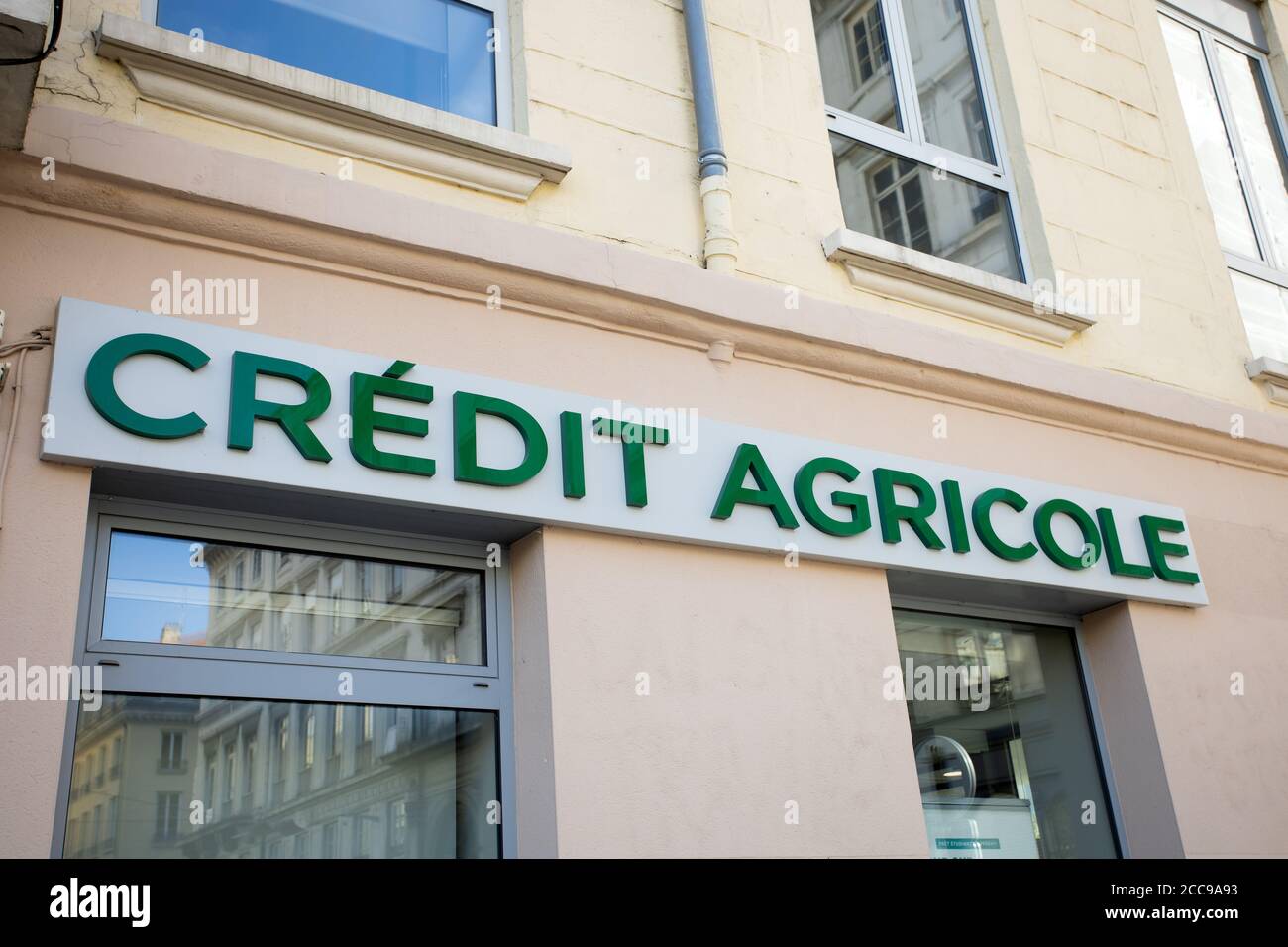 storefront of a French bank Crédit Agricole Stock Photo - Alamy