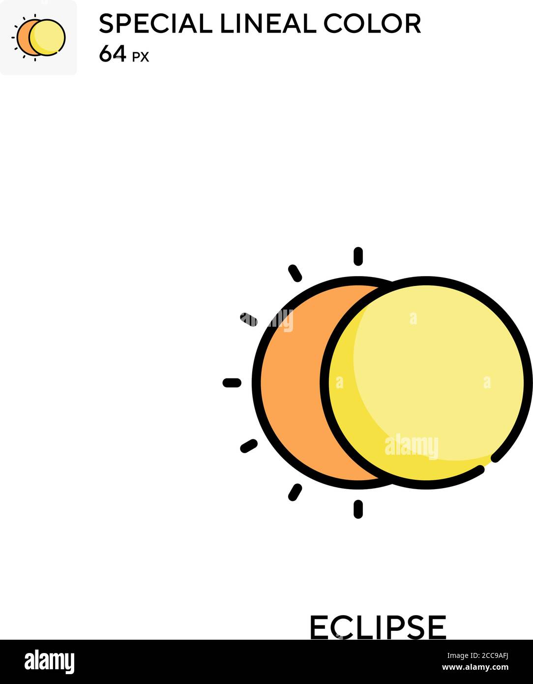 Eclipse Special lineal color vector icon. Illustration symbol design ...