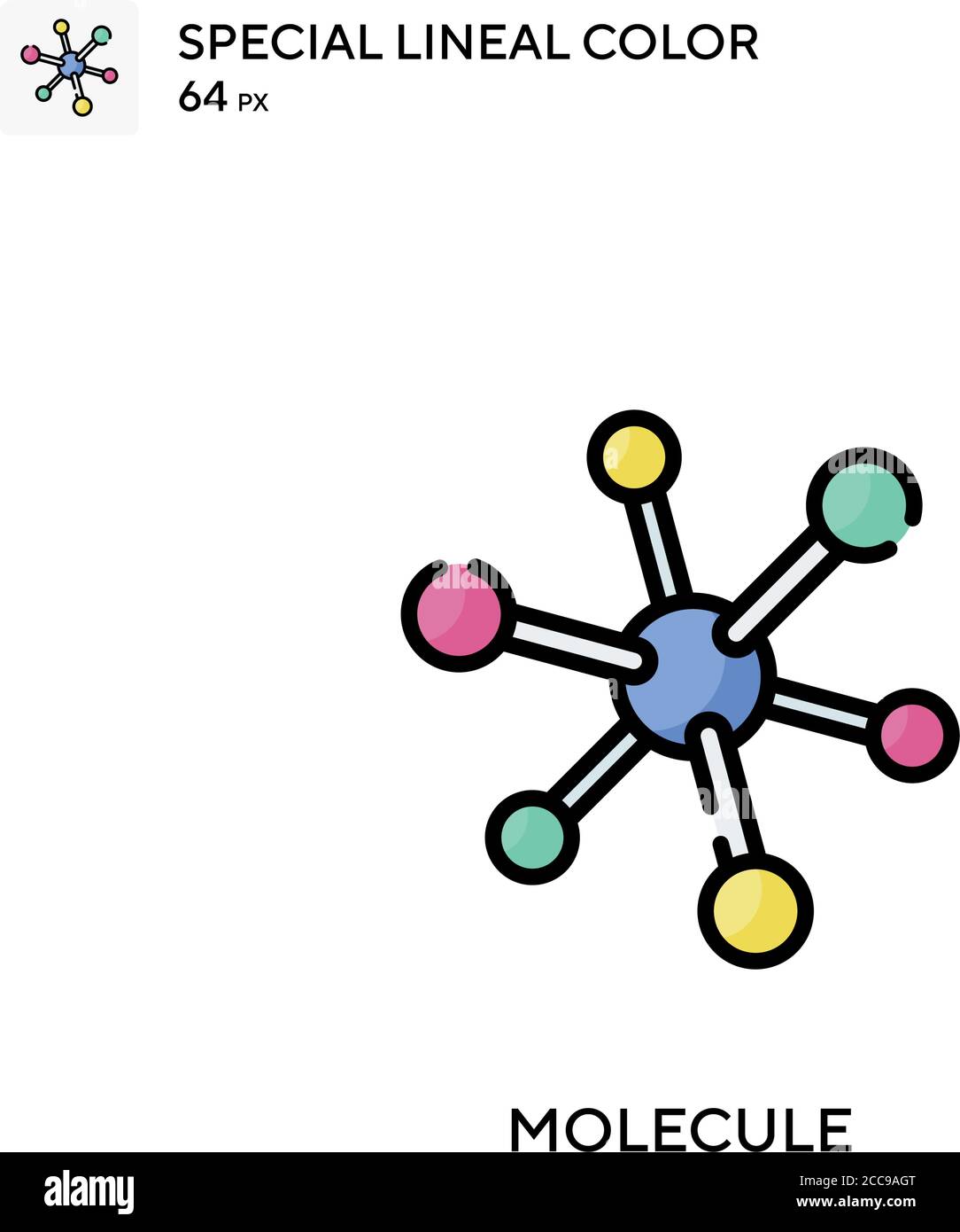Molecule Special lineal color vector icon. Illustration symbol design ...