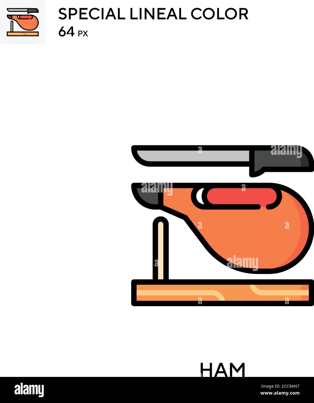Ham Special lineal color vector icon. Illustration symbol design ...