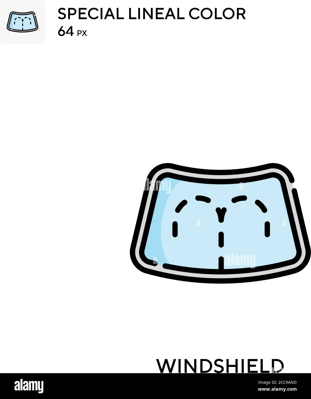 Windshield Special lineal color vector icon. Illustration symbol design ...