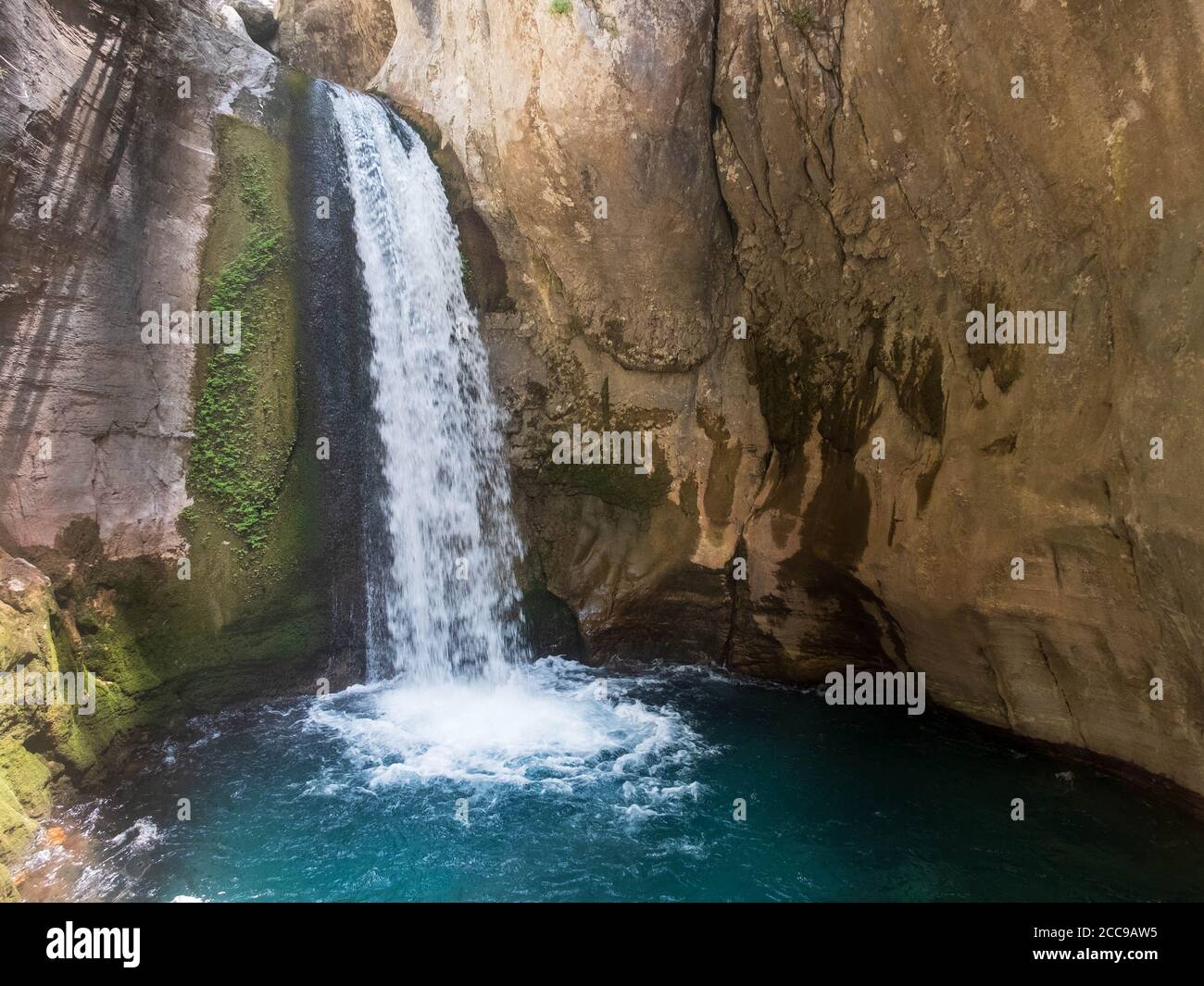 Waterfall and natural pool at Sapadere Canyon, Alanya, Antalya, Turkey ...