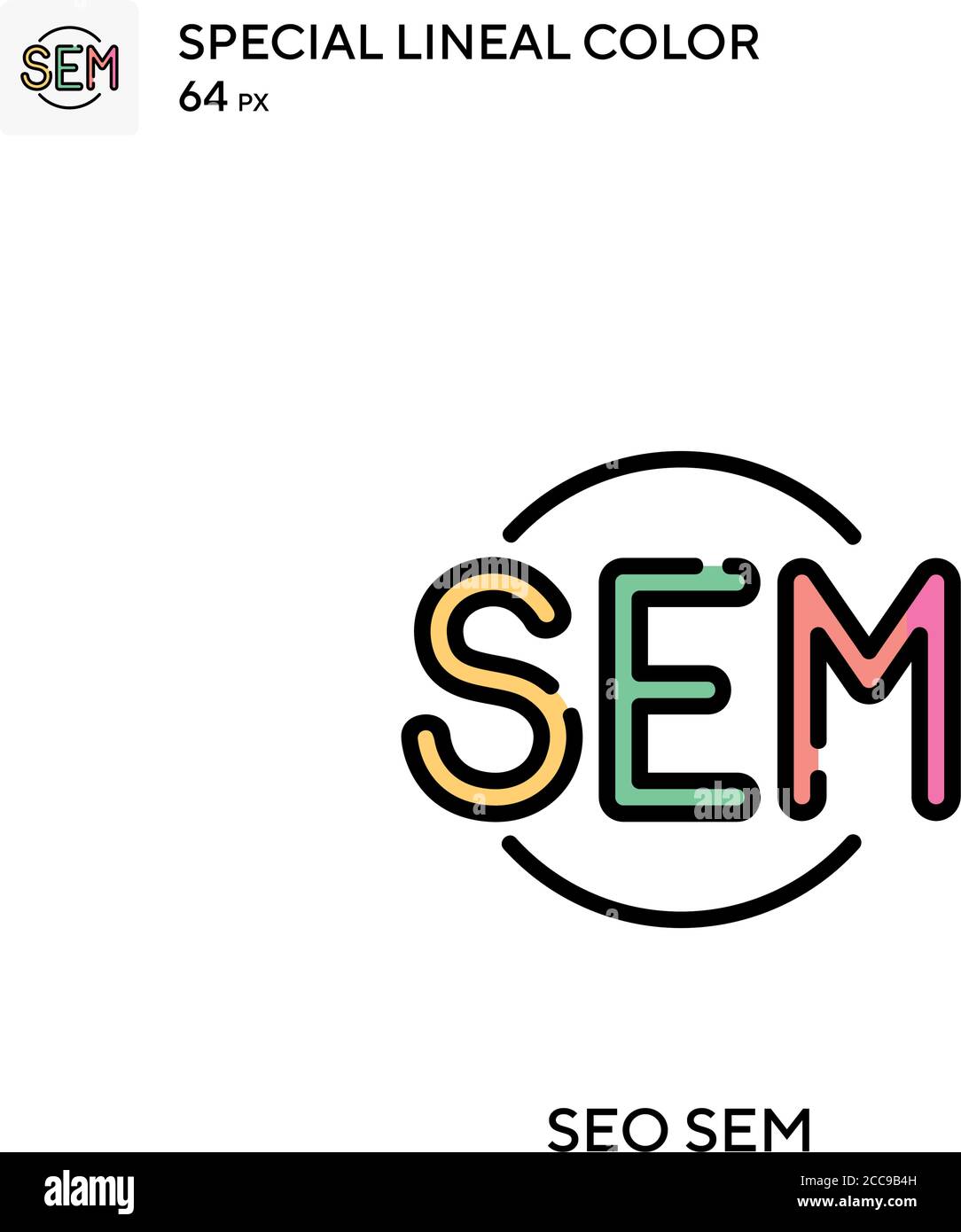 Seo sem Special lineal color vector icon. Illustration symbol design ...