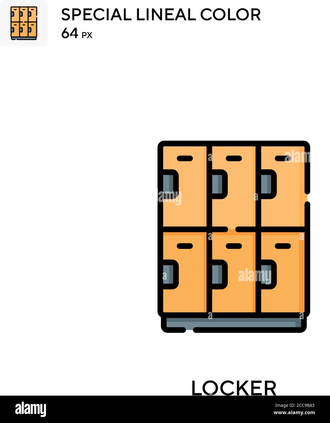Locker Special lineal color vector icon. Illustration symbol design ...