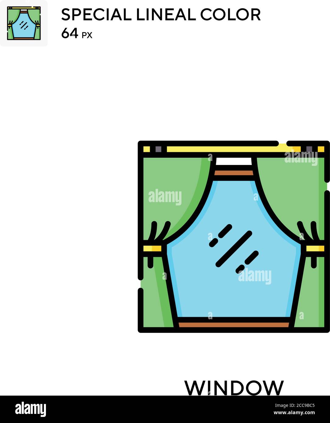 Window Special lineal color vector icon. Illustration symbol design ...