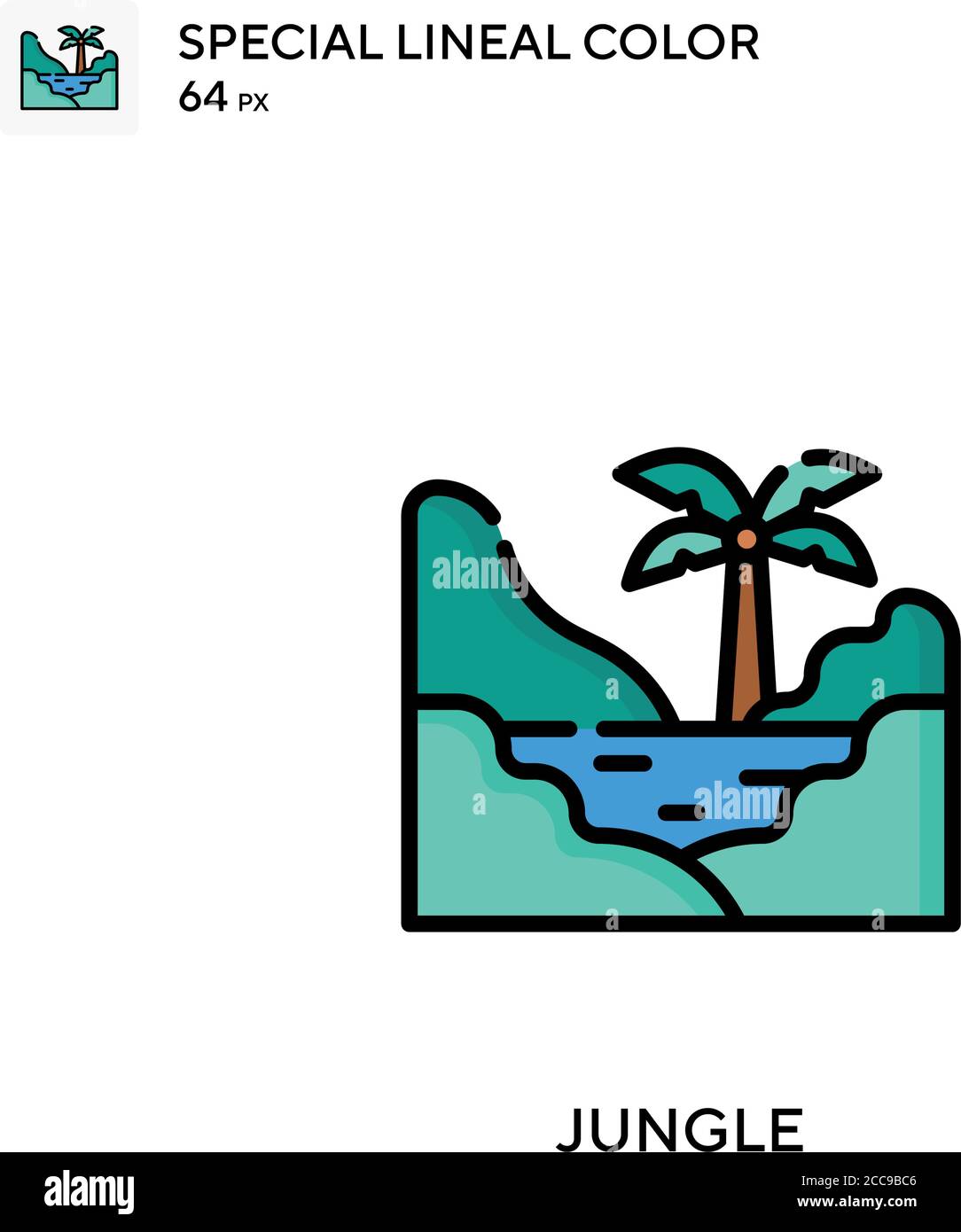 Jungle Special lineal color vector icon. Illustration symbol design ...