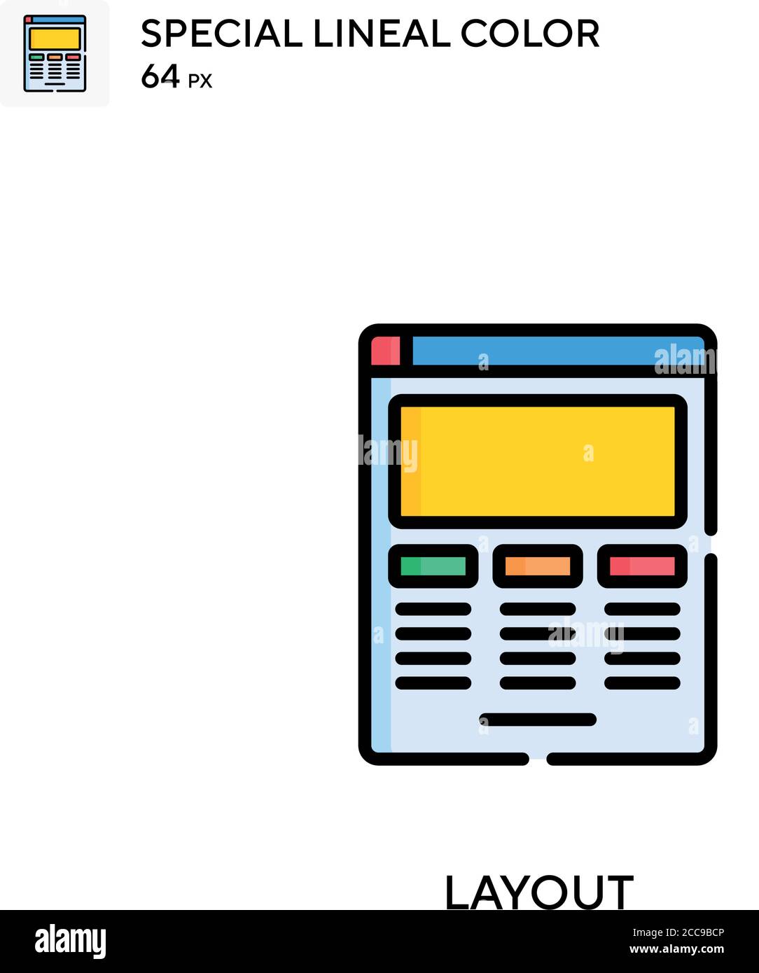 Layout Special lineal color vector icon. Illustration symbol design ...