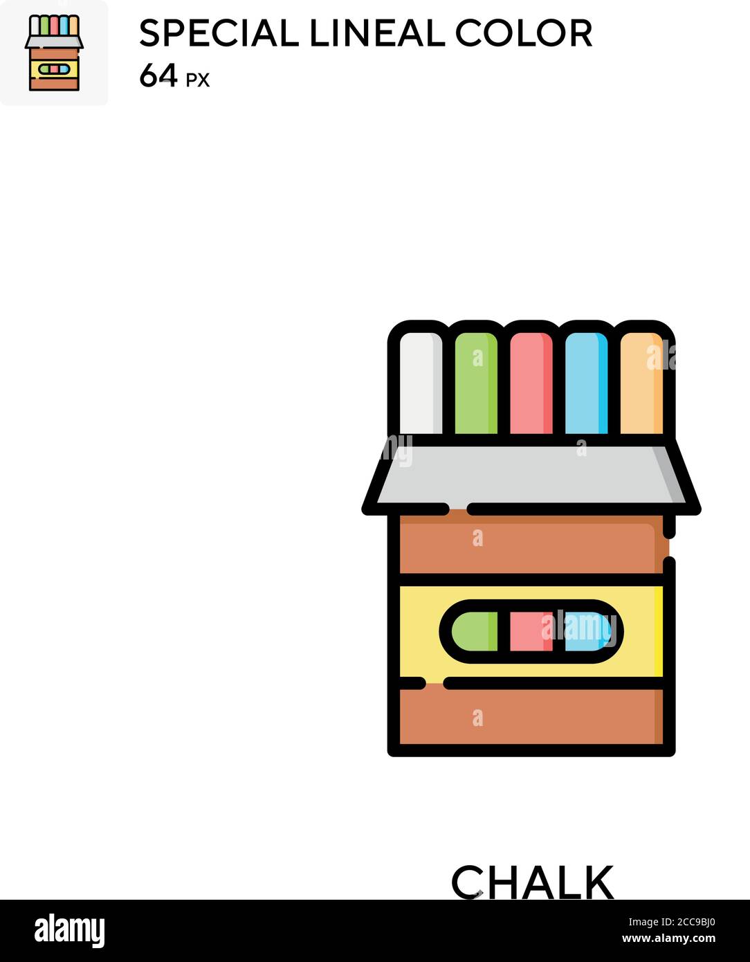 Chalk Special lineal color vector icon. Illustration symbol design ...