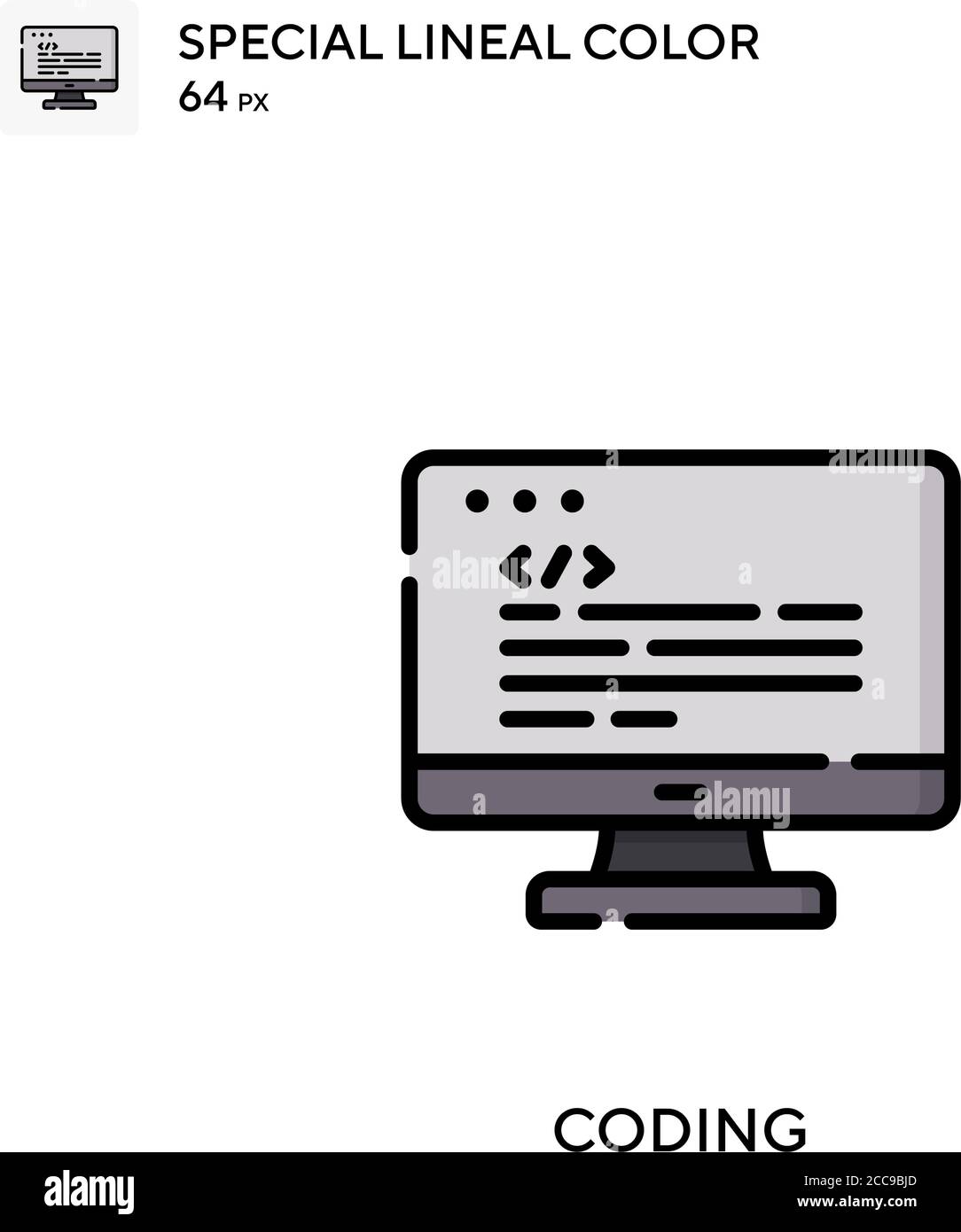 Coding Special lineal color vector icon. Illustration symbol design ...