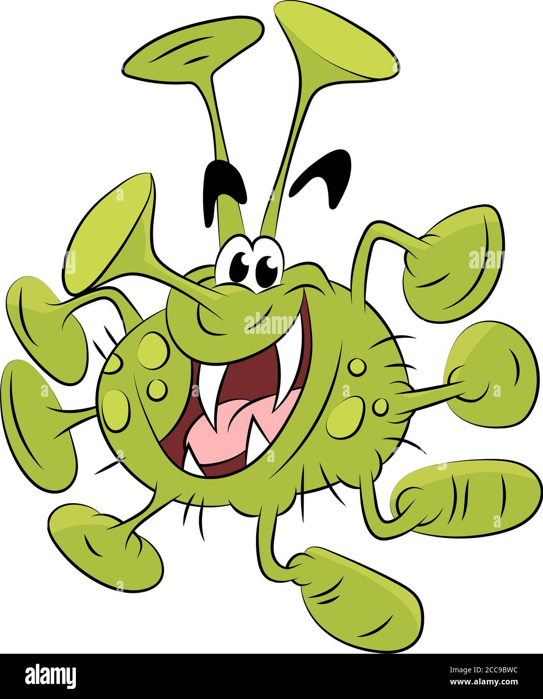 Dangerous and infectious corona virus cartoon vector illustration Stock ...