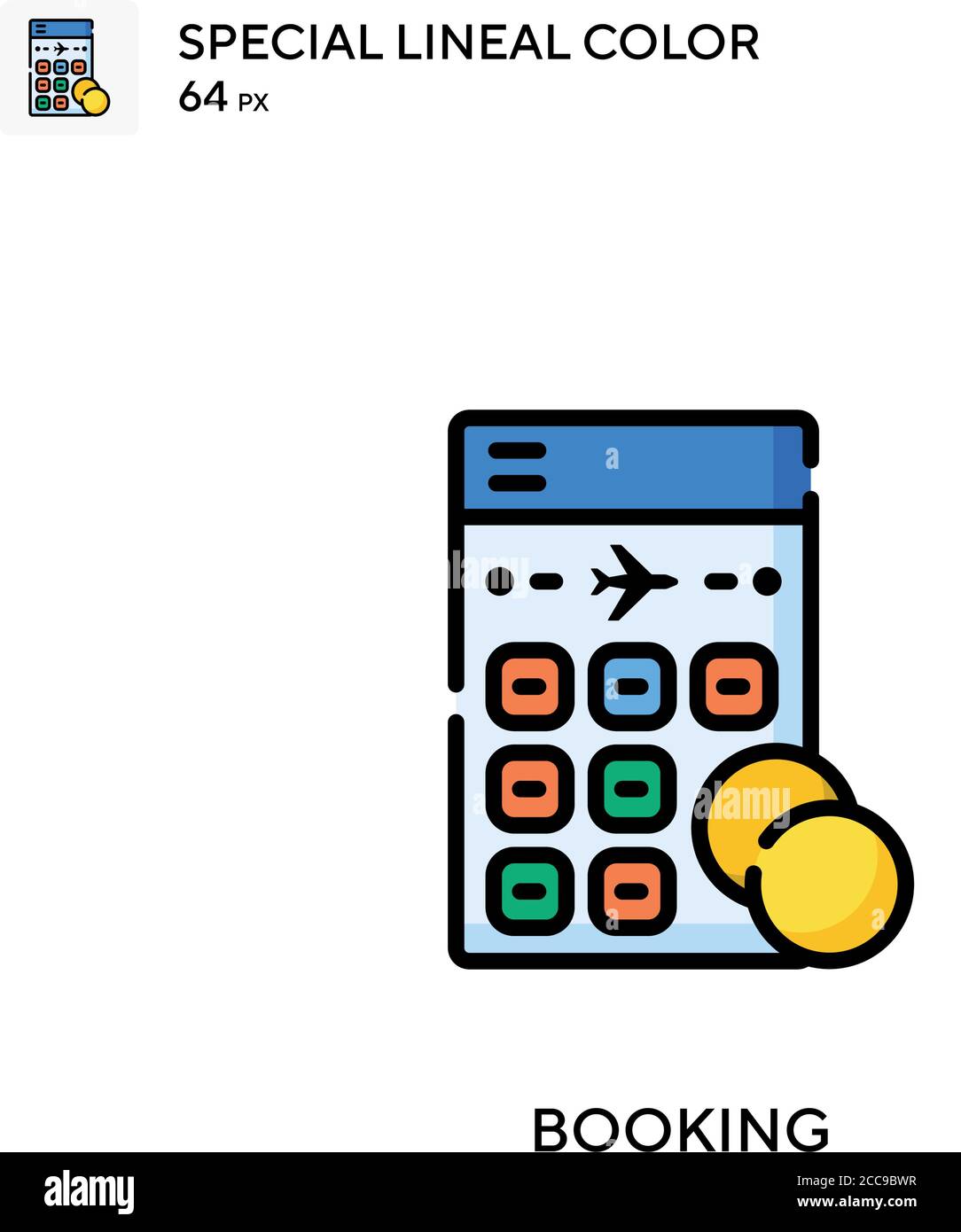 Booking Special lineal color vector icon. Illustration symbol design ...