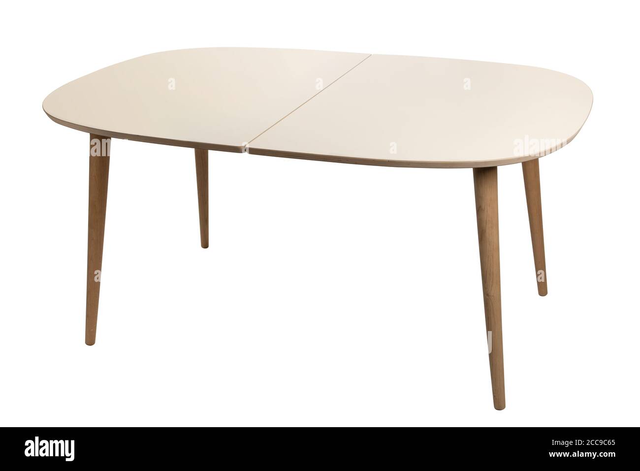 Side view of table isolated on white Stock Photo - Alamy