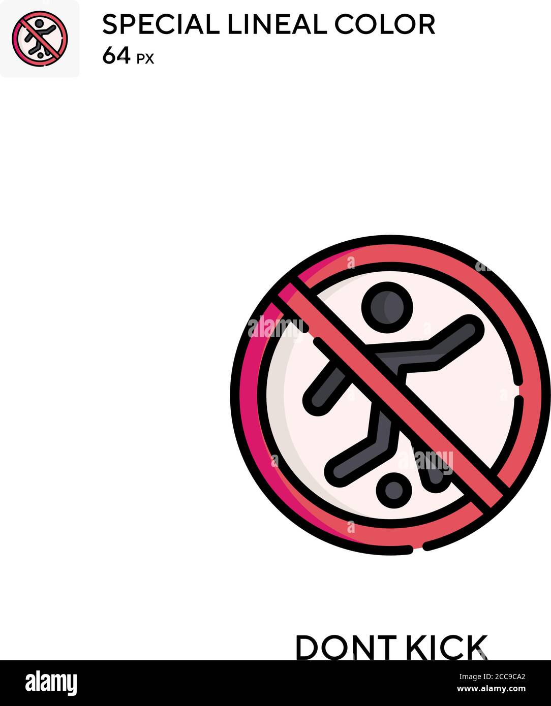 Dont kick Special lineal color vector icon. Illustration symbol design template for web mobile ...
