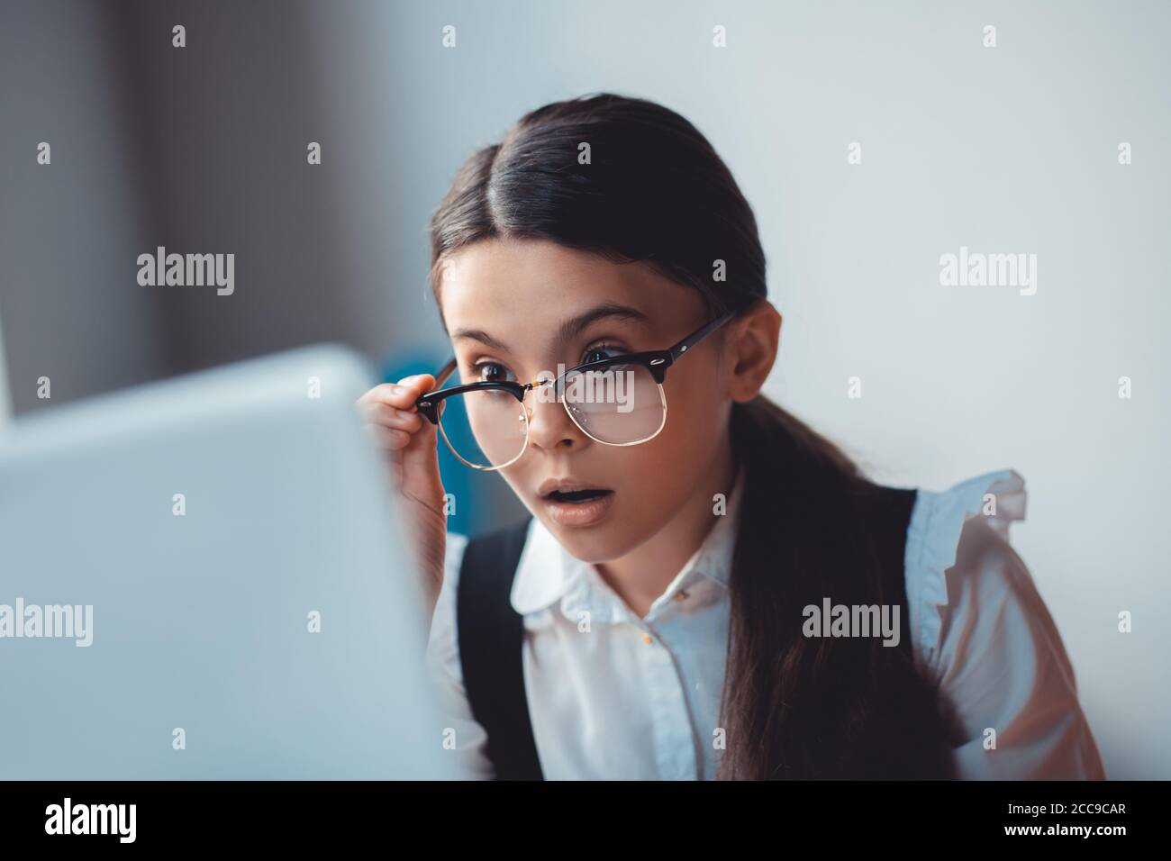 Surprised teen girl long hi-res stock photography and images - Alamy