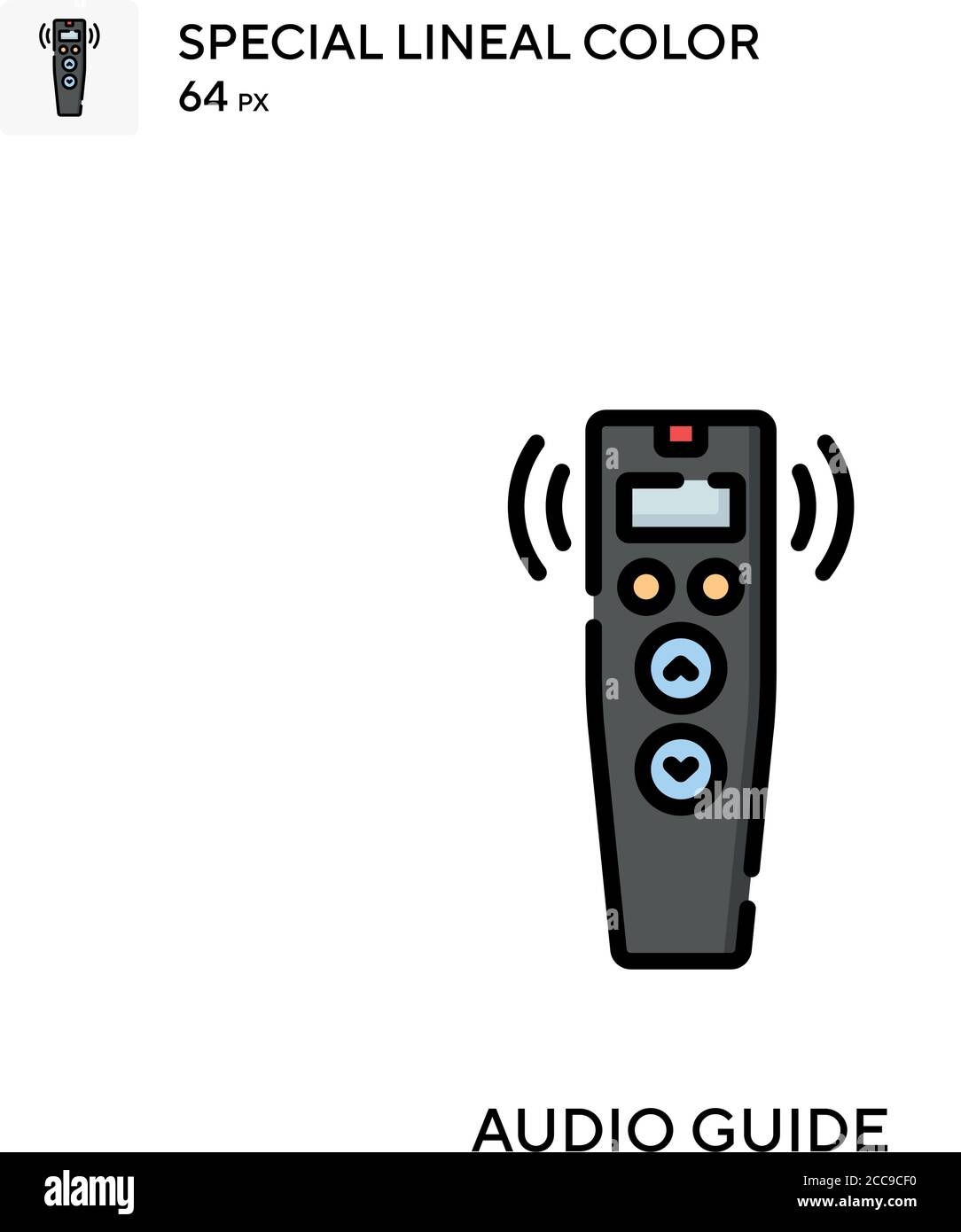 Audio guide Special lineal color vector icon. Illustration symbol ...