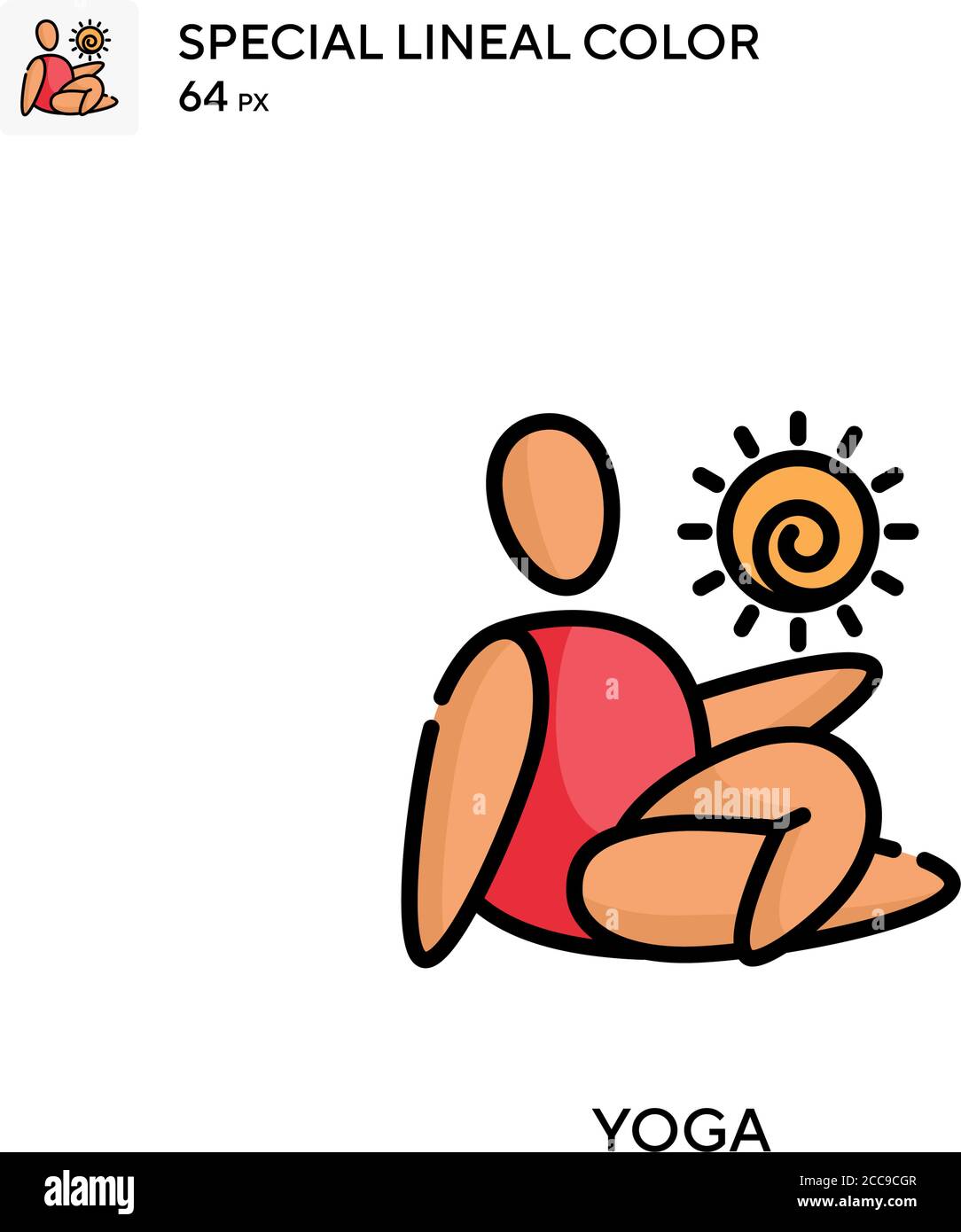 Yoga Special lineal color vector icon. Illustration symbol design ...