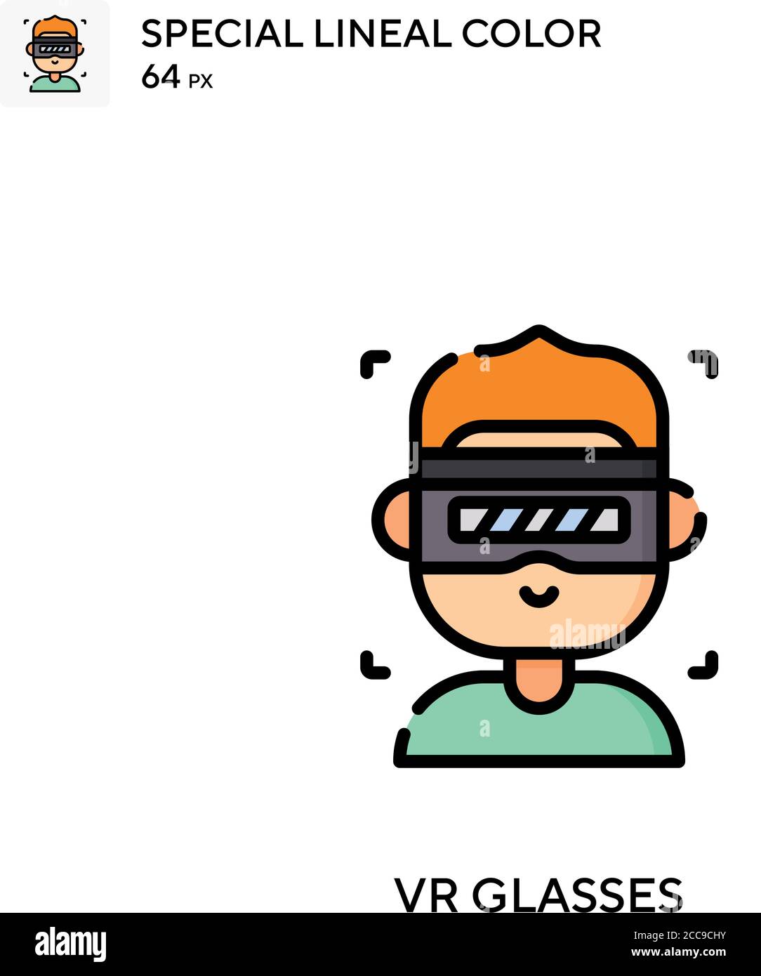Vr glasses Special lineal color vector icon. Illustration symbol design ...