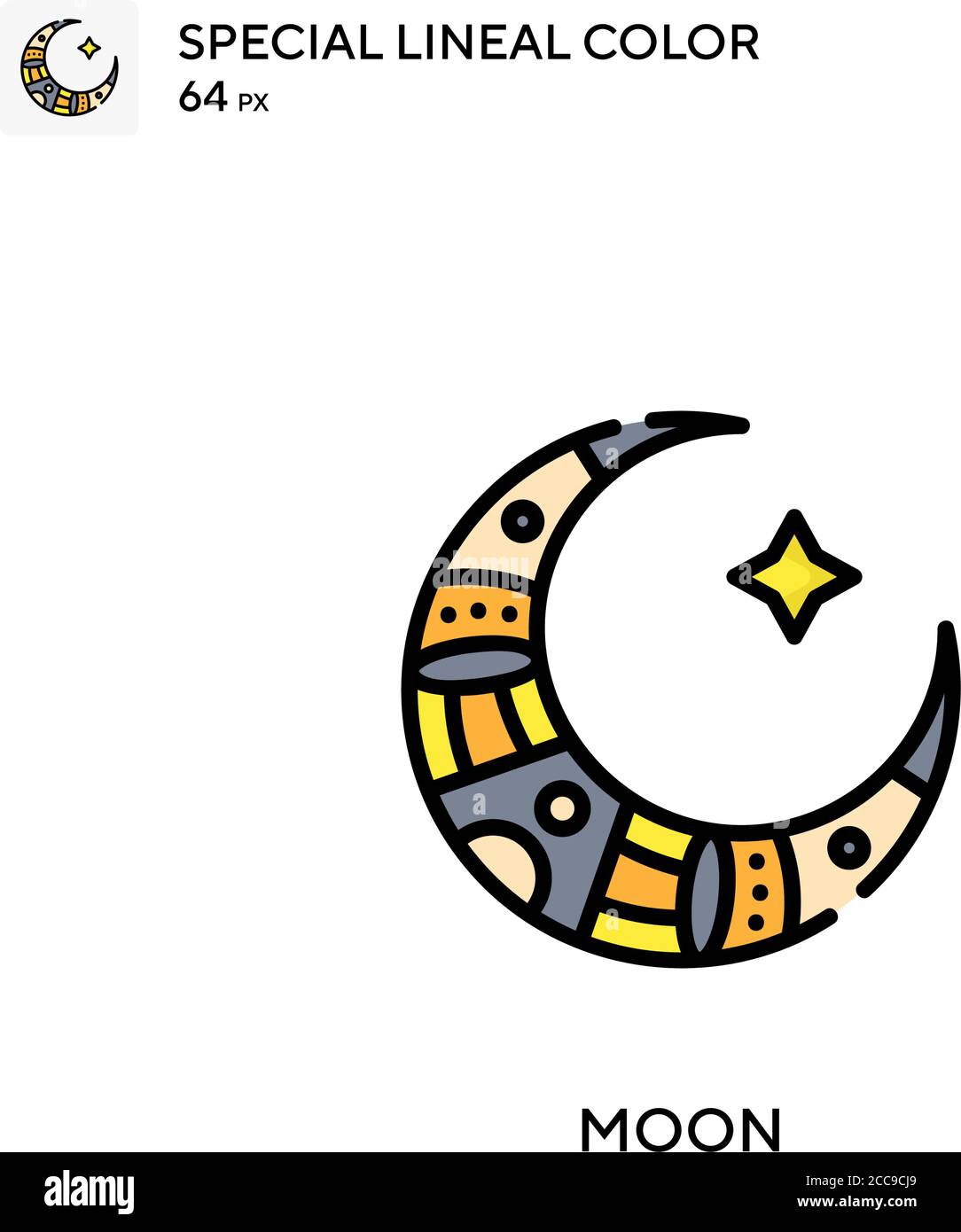 Moon Special lineal color vector icon. Illustration symbol design ...