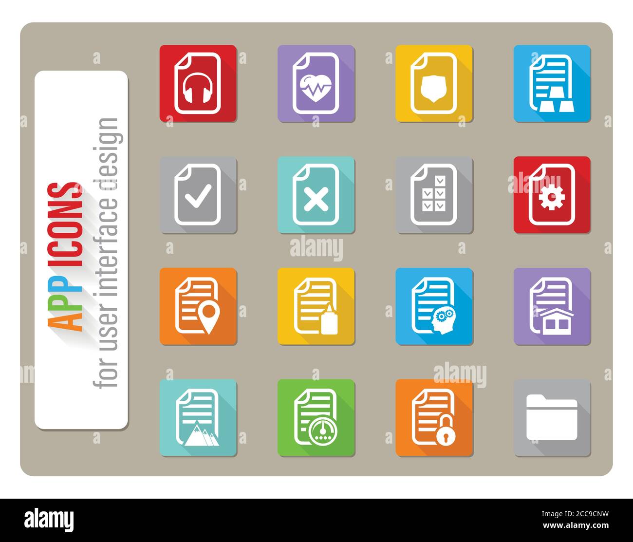 documents icon set Stock Vector Image & Art - Alamy