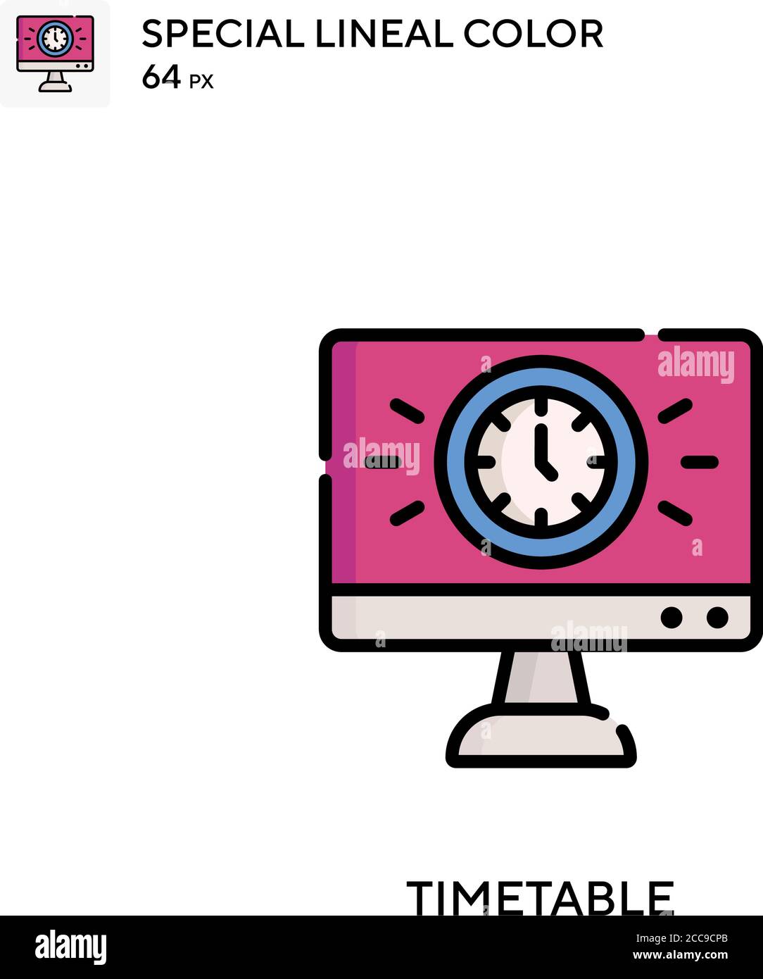 Timetable Special lineal color vector icon. Illustration symbol design ...