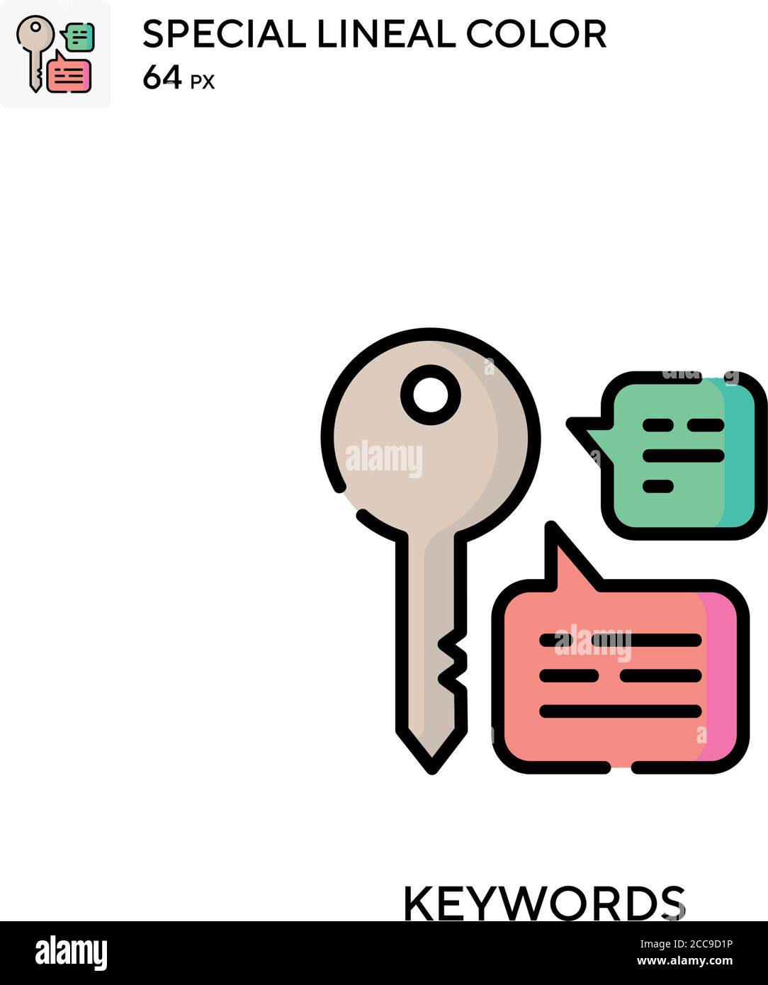 Keywords Special lineal color vector icon. Illustration symbol design ...
