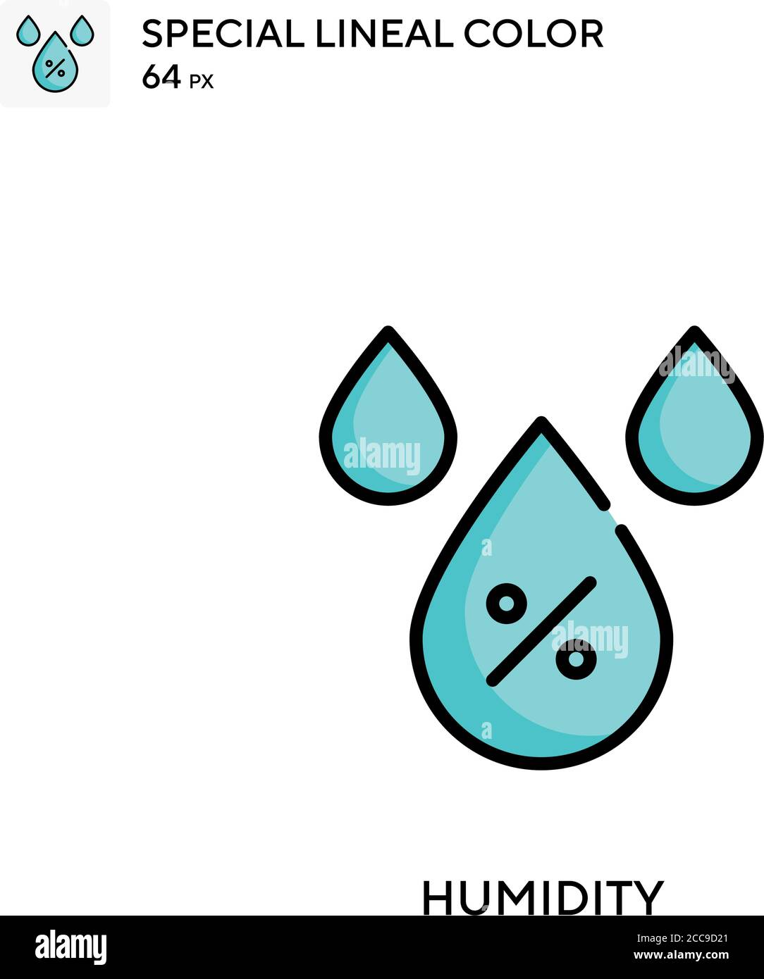 Humidity Special lineal color vector icon. Illustration symbol design ...