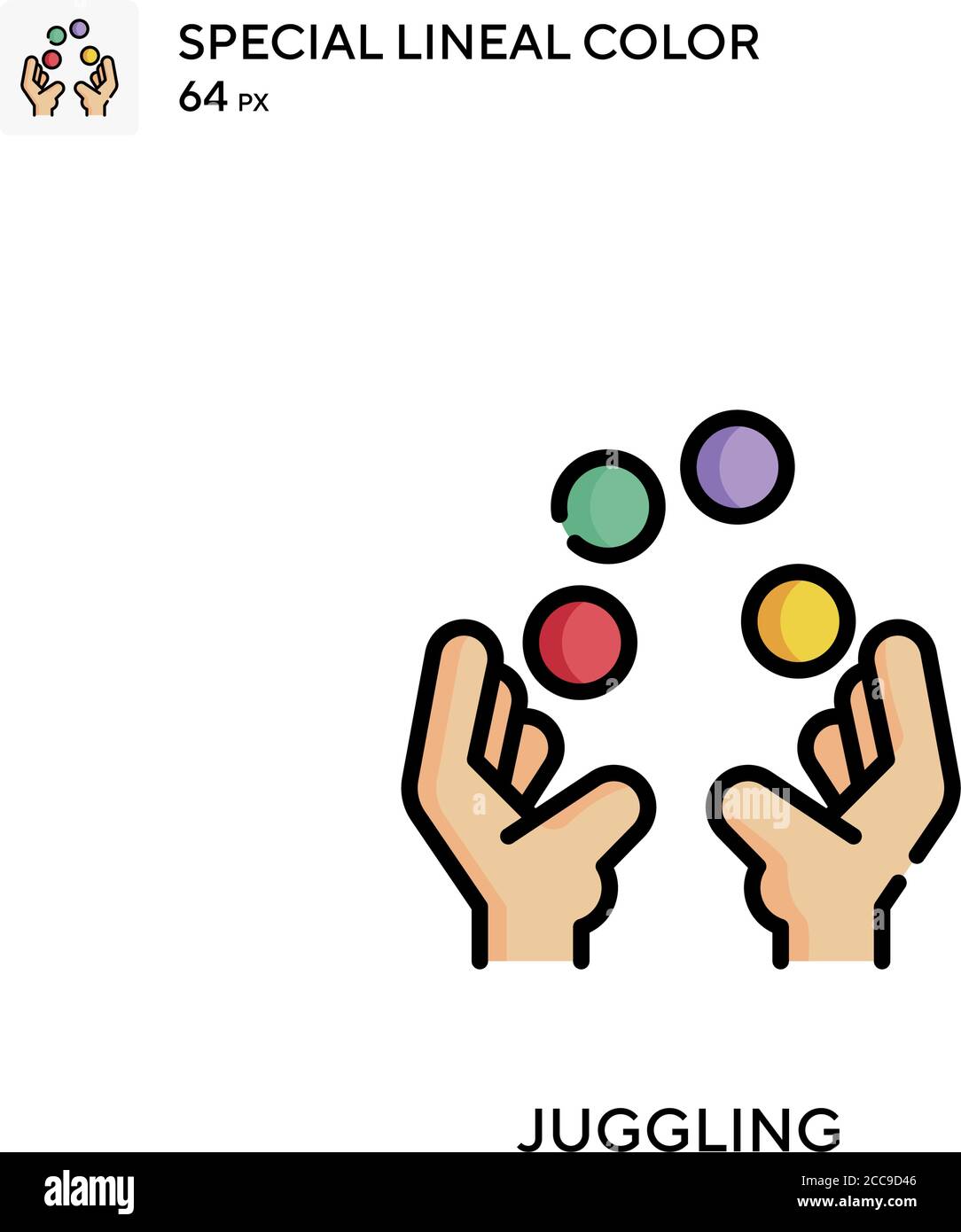 Juggling Special lineal color vector icon. Illustration symbol design ...