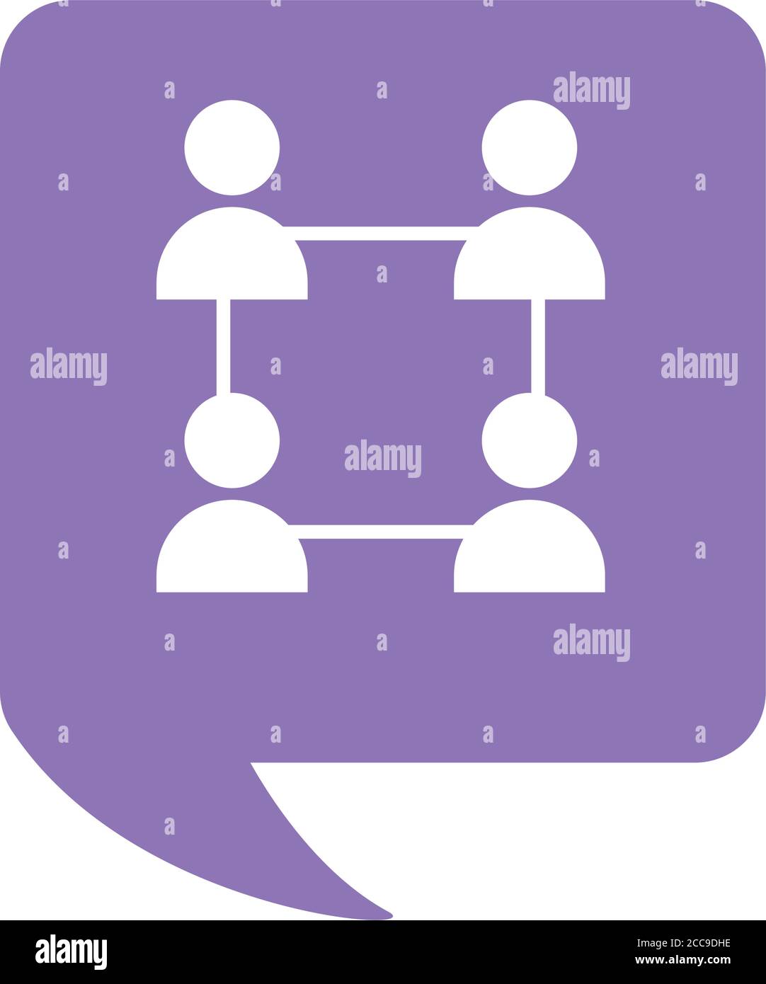 square teamwork people flat style icon vector illustration design Stock ...