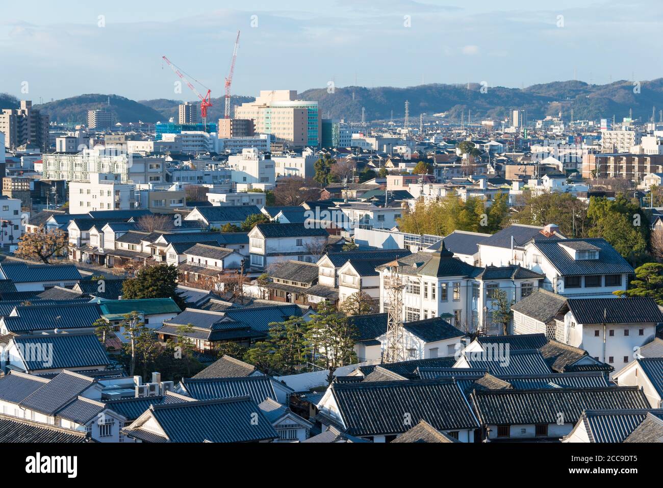 Okayama, Japan - Kurashiki City view from Achi Shrine in Kurashiki ...