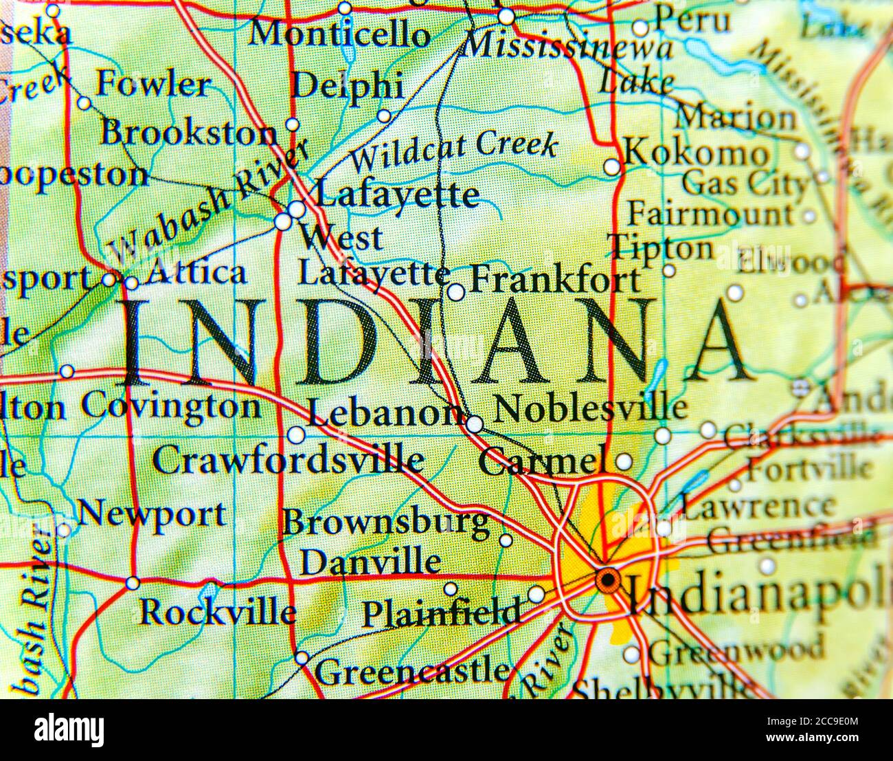 Indiana Map High Resolution Stock Photography and Images - Alamy