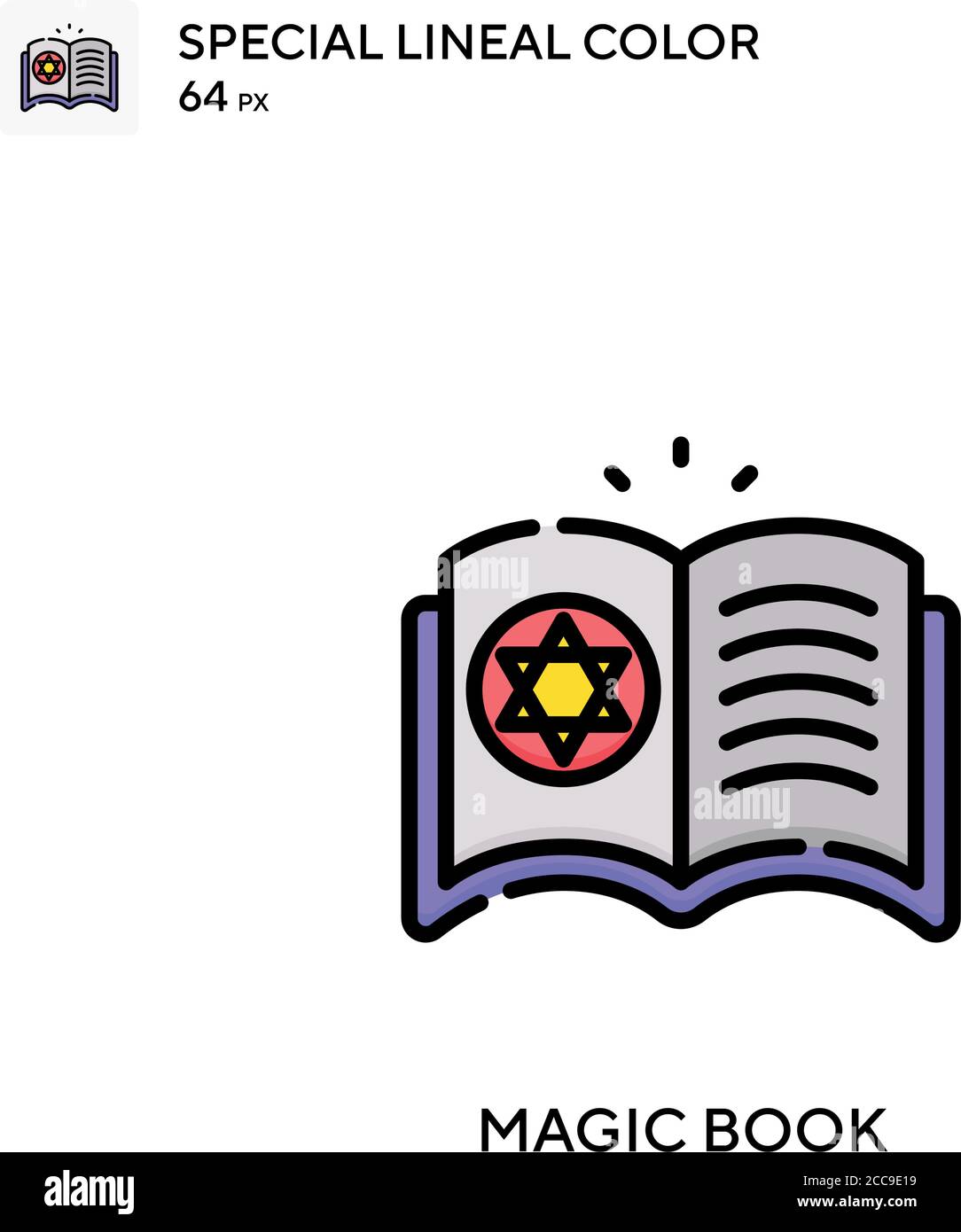 Magic book Special lineal color vector icon. Illustration symbol design ...