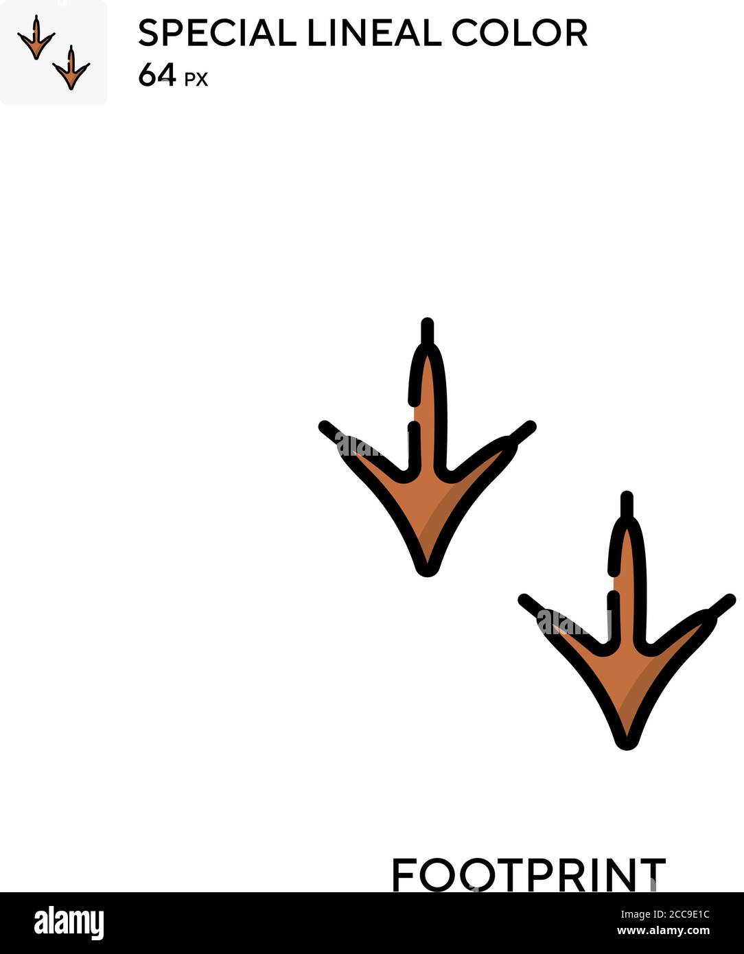 Footprint Special lineal color vector icon. Illustration symbol design ...