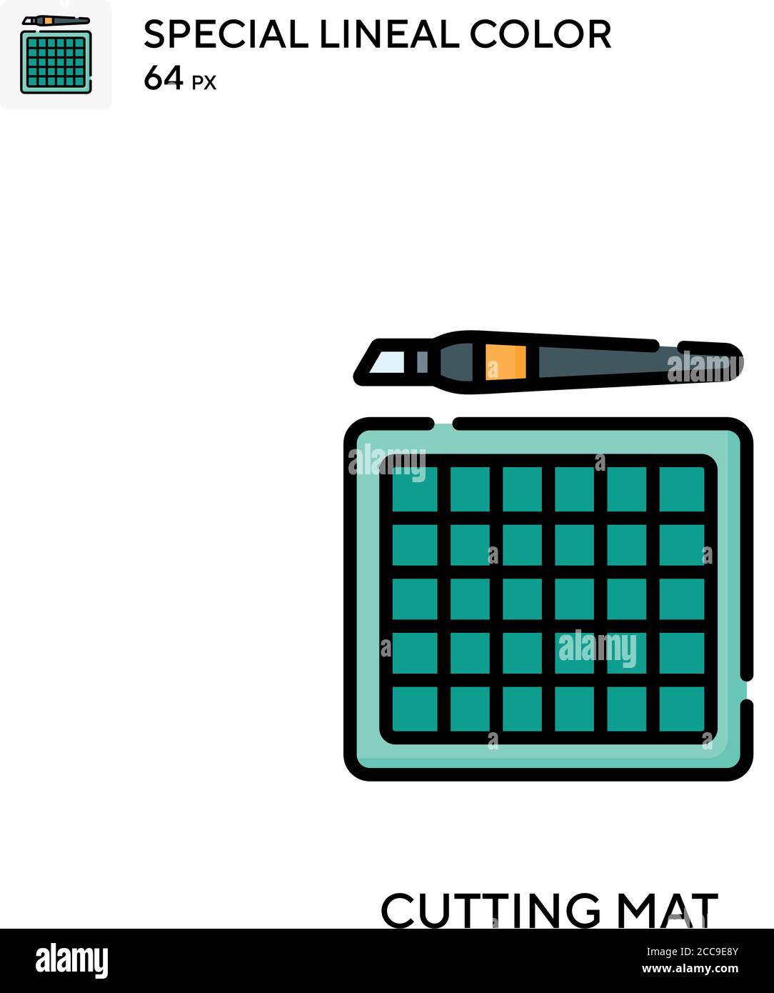 Cutting mat Special lineal color vector icon. Illustration symbol ...