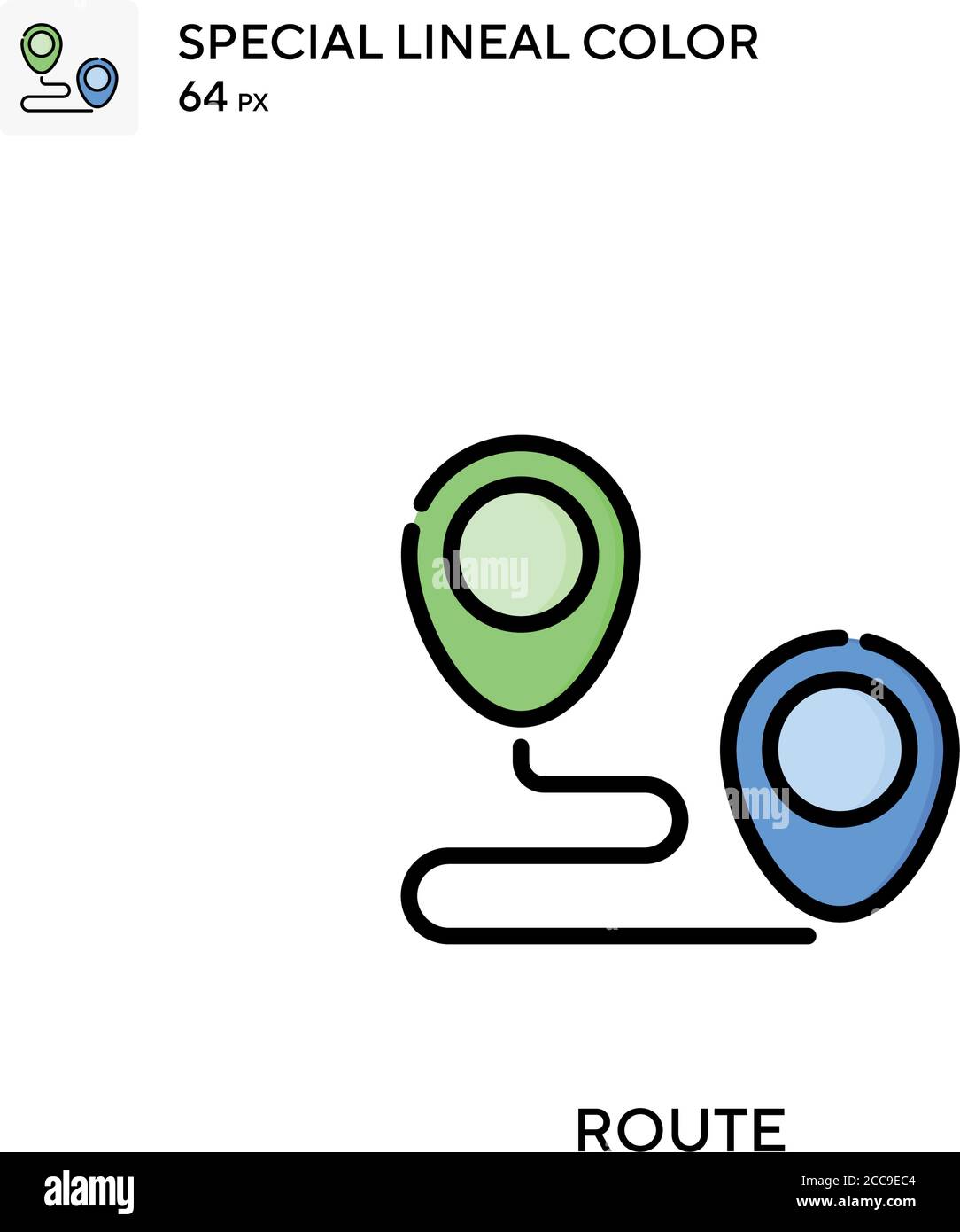 Route Special lineal color vector icon. Illustration symbol design ...