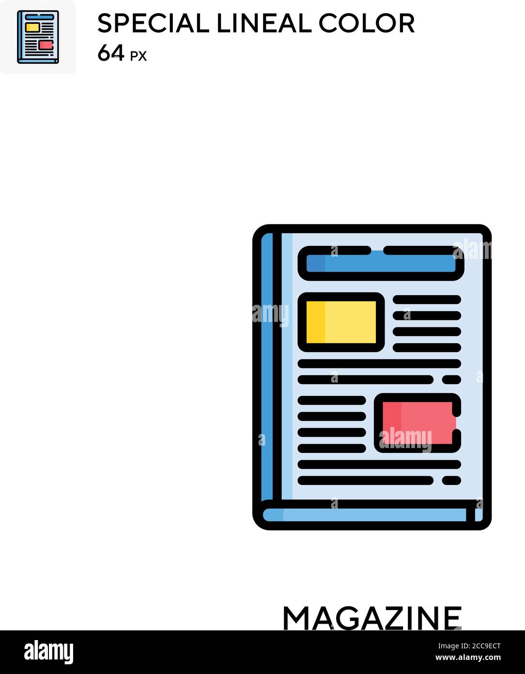 Magazine Special lineal color vector icon. Illustration symbol design ...