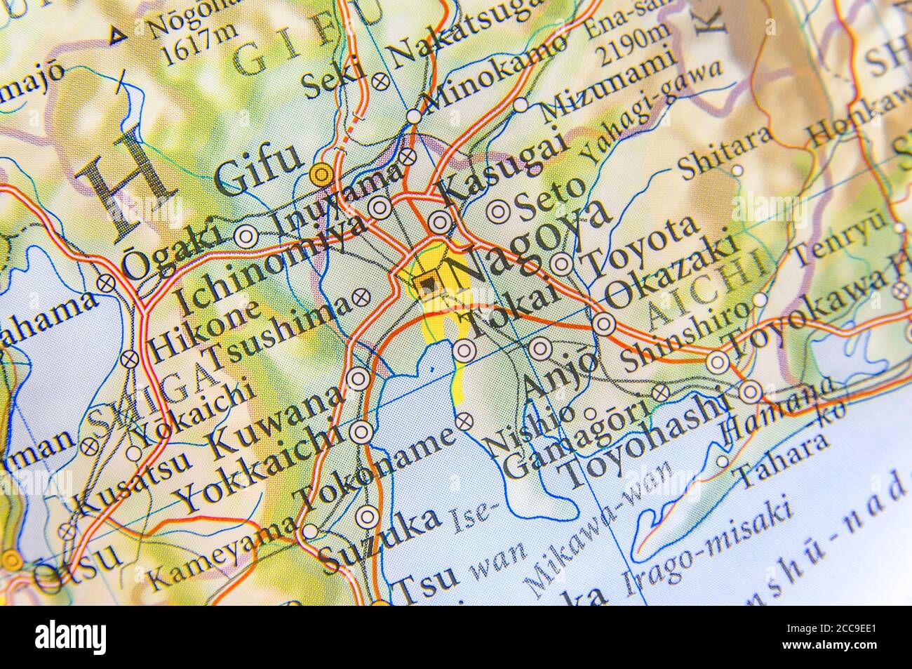 Map of nagoya hi-res stock photography and images - Alamy