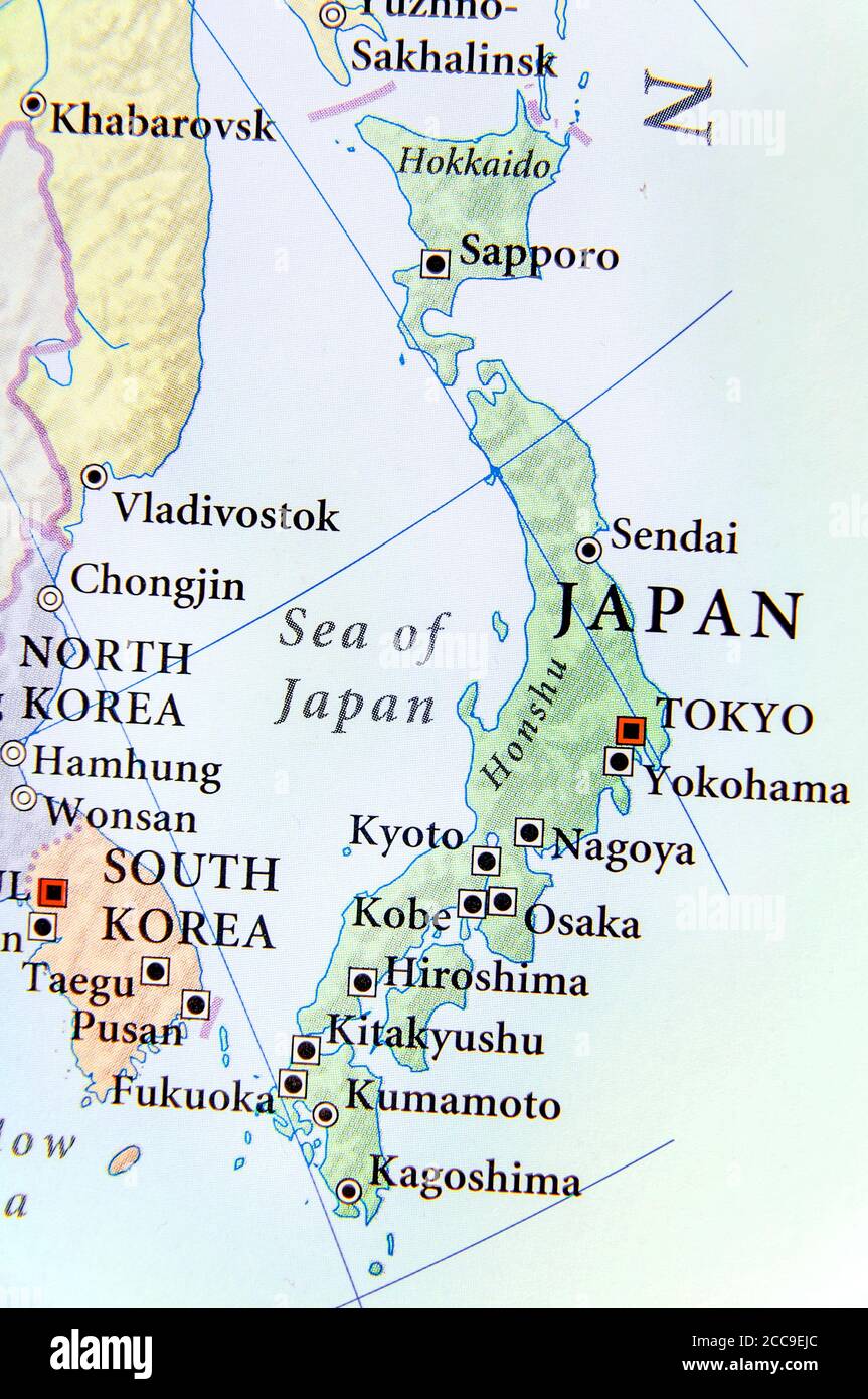 Japan map cities hi-res stock photography and images - Alamy