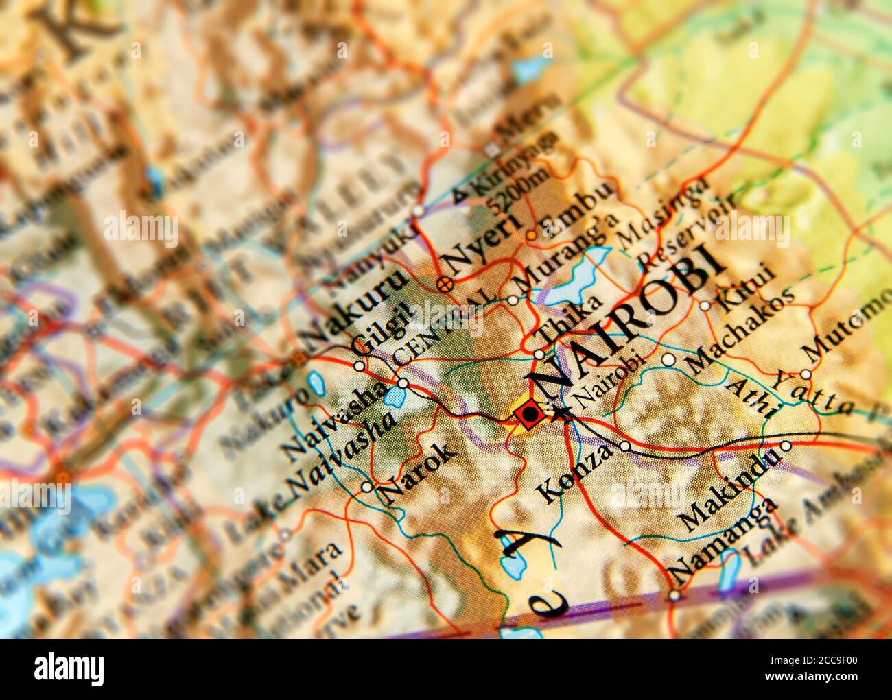 Kenya political map capital nairobi hi-res stock photography and images ...