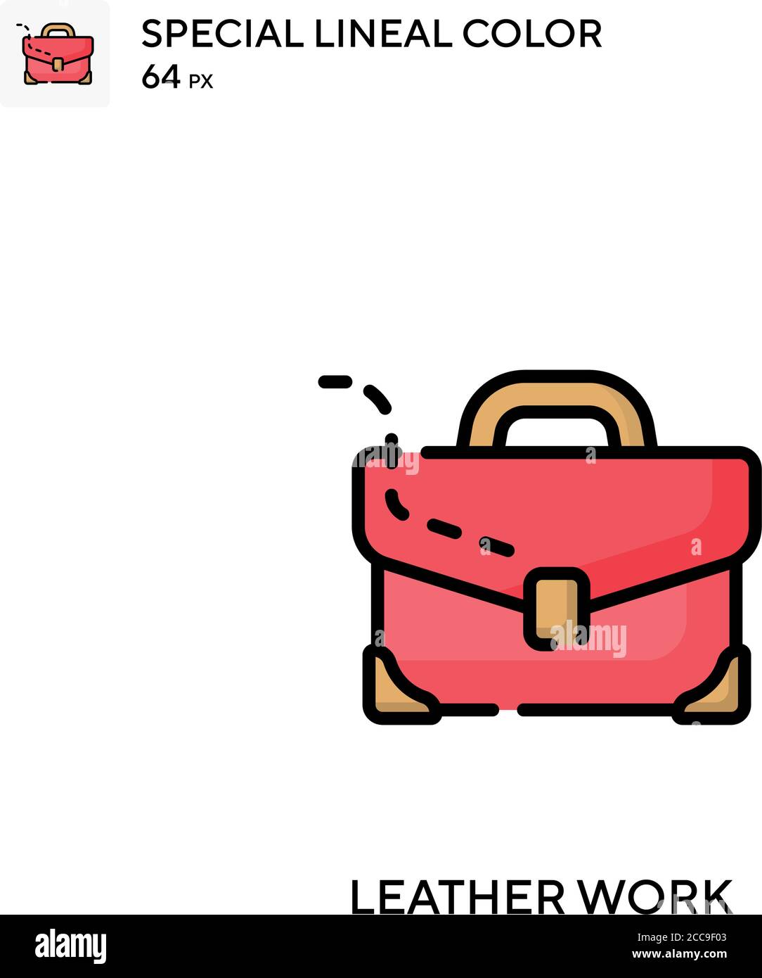 Leather work Special lineal color vector icon. Illustration symbol ...