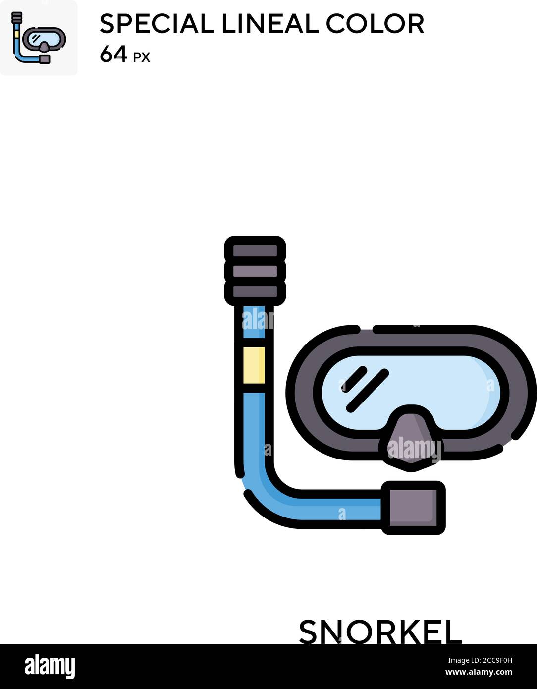Snorkel Special lineal color vector icon. Illustration symbol design ...