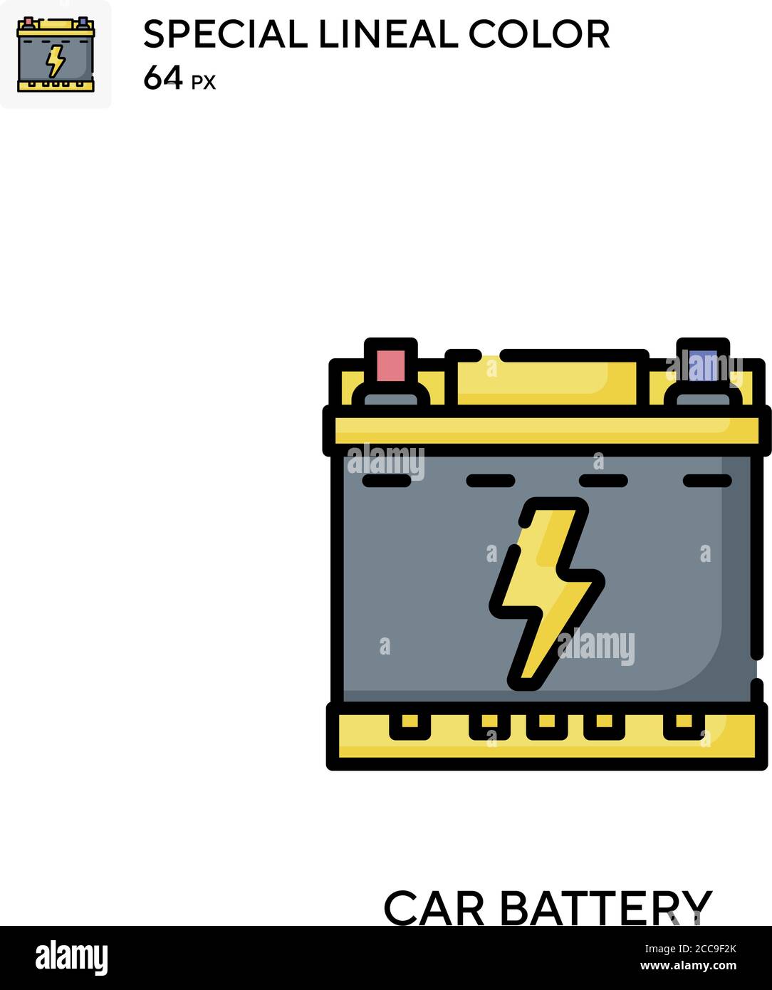 Car battery Special lineal color vector icon. Illustration symbol ...