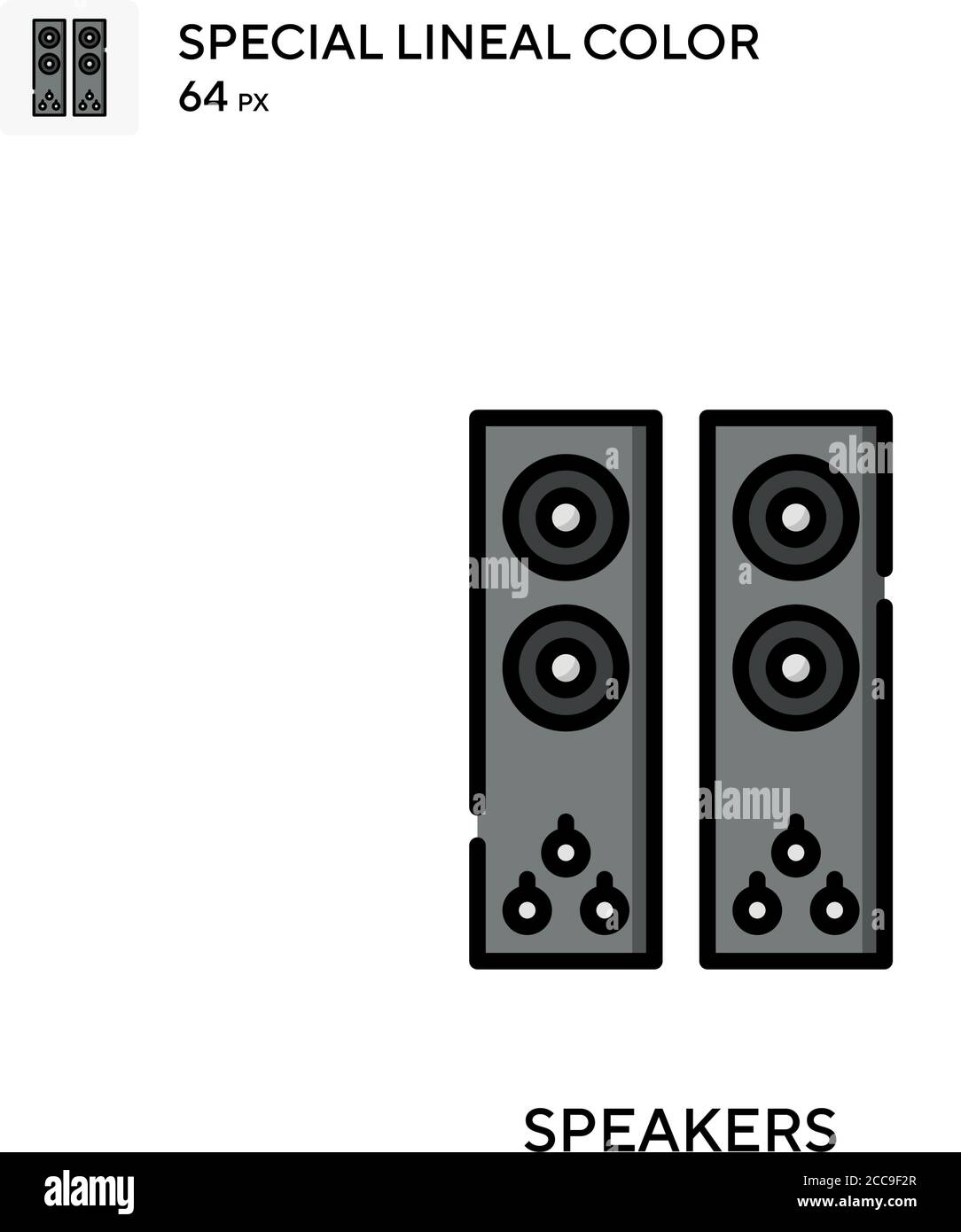 Speakers Special lineal color vector icon. Illustration symbol design ...