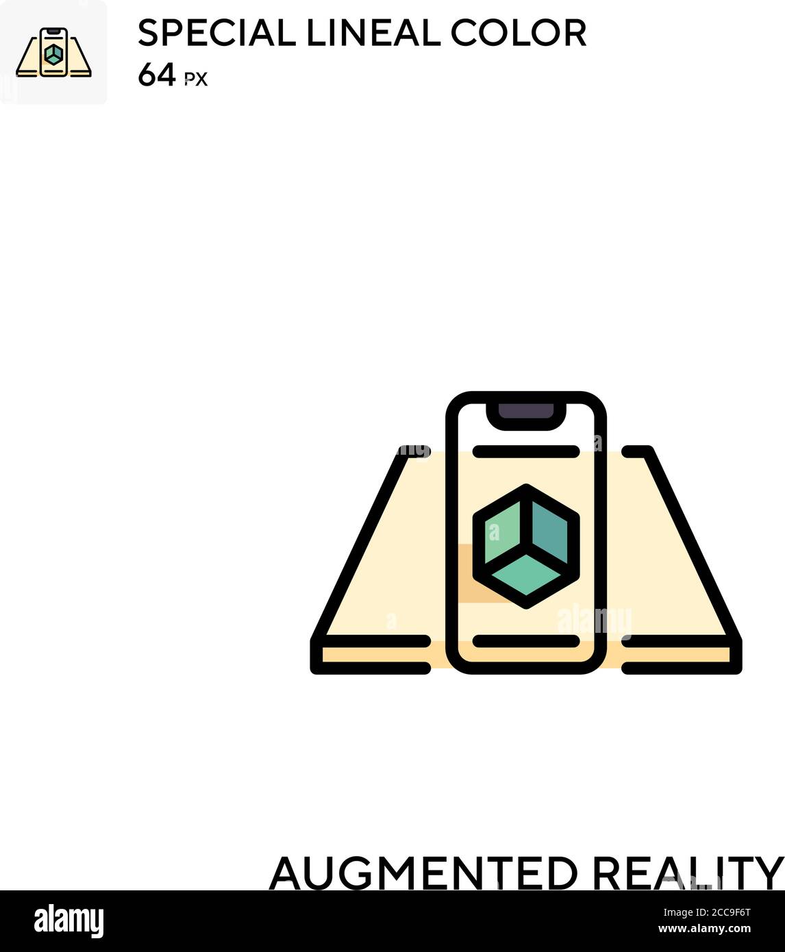 Augmented reality Special lineal color vector icon. Illustration symbol ...